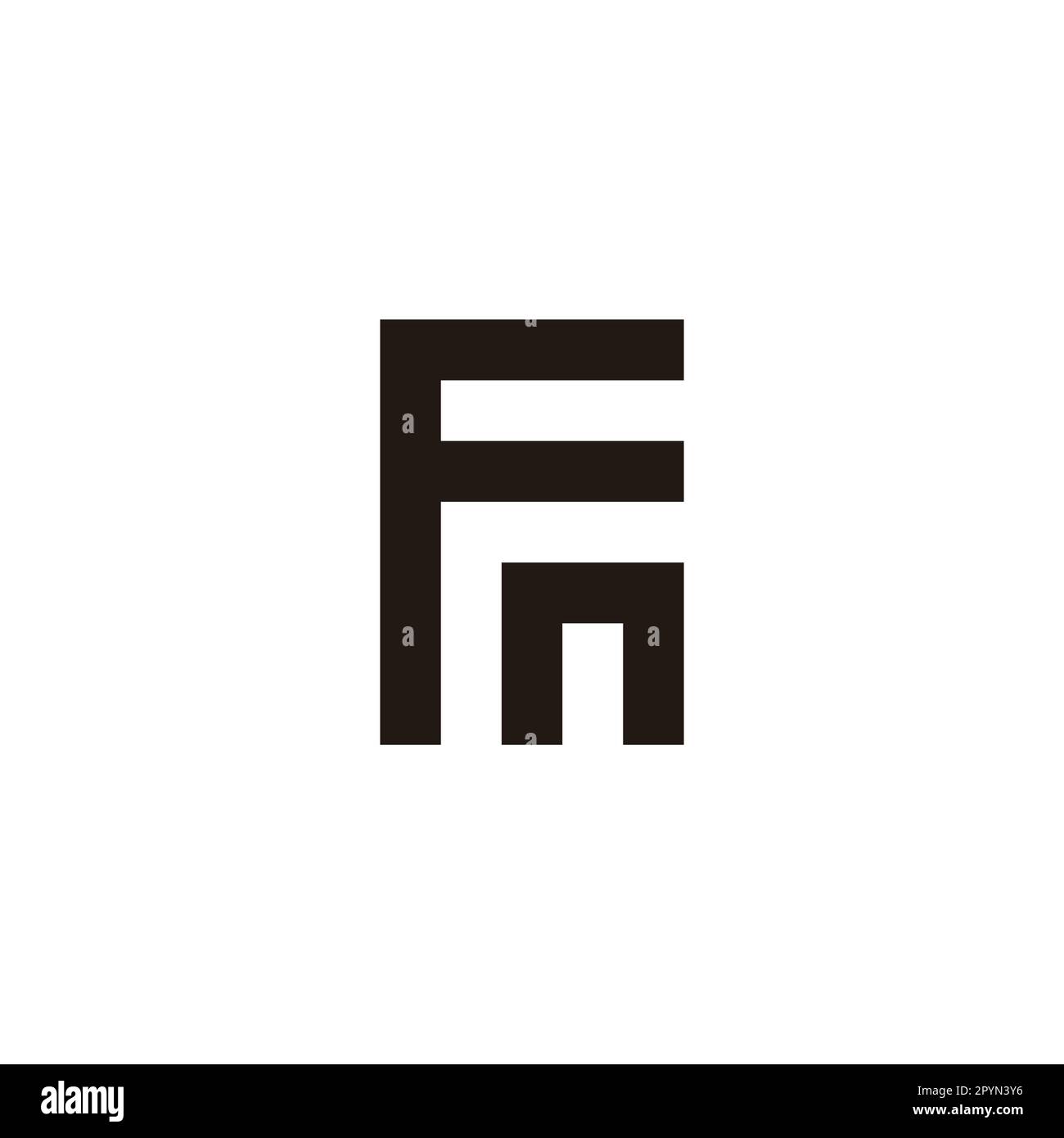 Letter Fn square geometric simple symbol logo vector Stock Vector Image ...