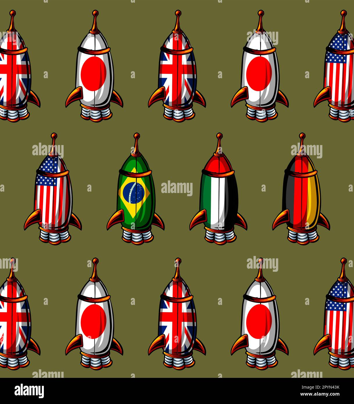 rocket cartoon vector template Stock Vector Image & Art - Alamy