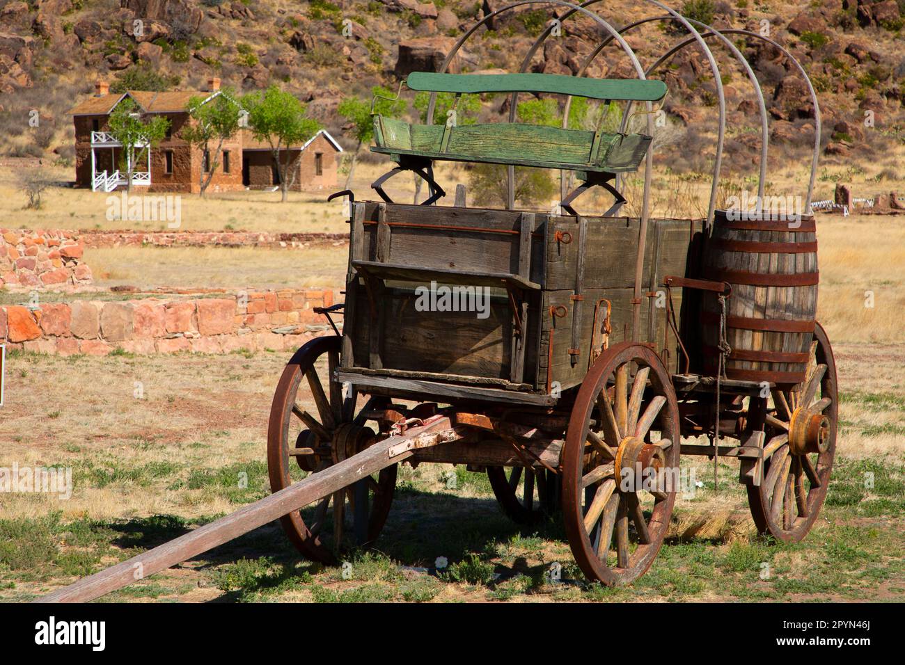 Wagon, Fort Davis National Historic Site, Texas Stock Photo - Alamy