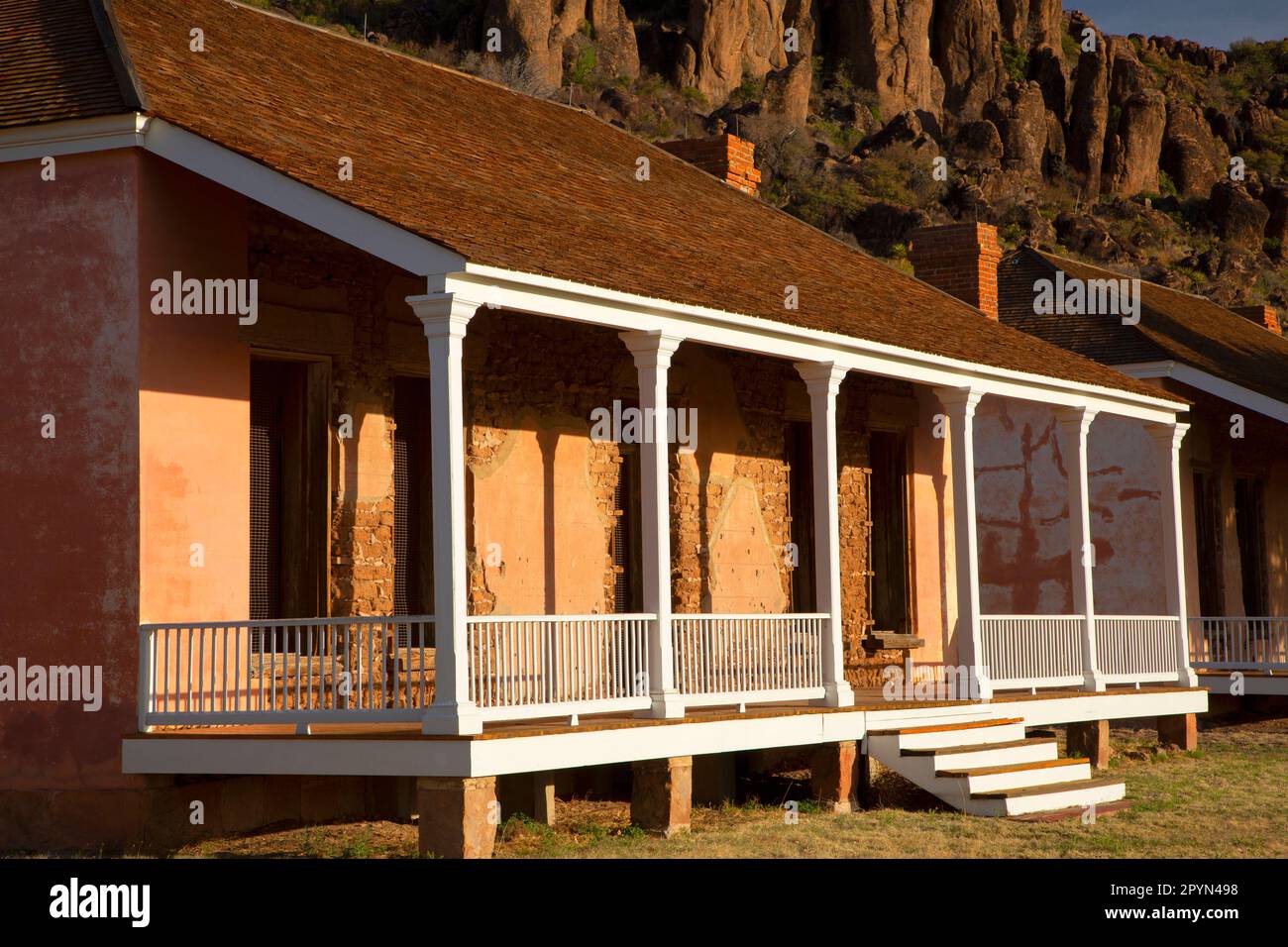 Officers' Row, Fort Davis National Historic Site, Texas Stock Photo - Alamy