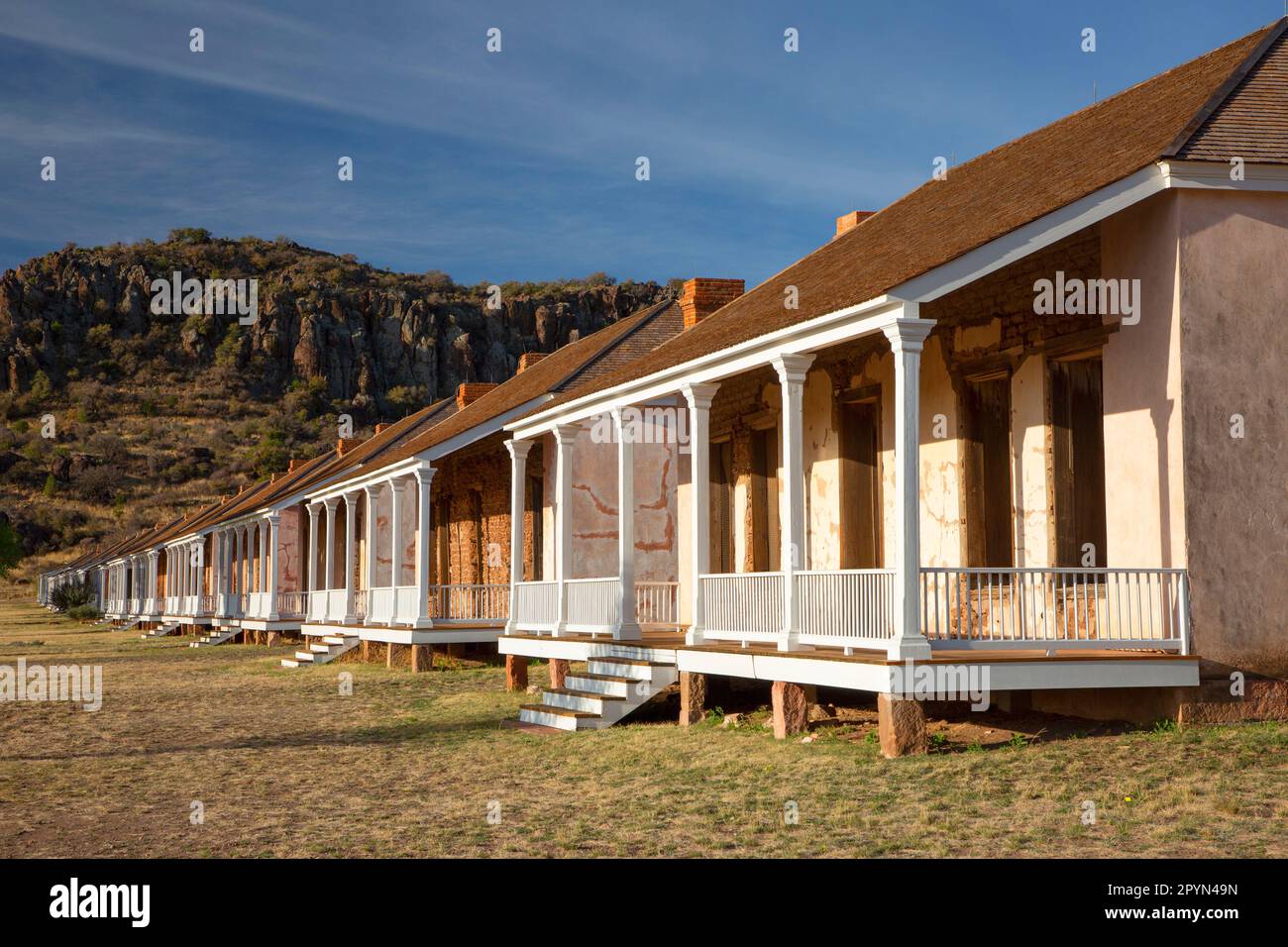 Officers' Row, Fort Davis National Historic Site, Texas Stock Photo - Alamy