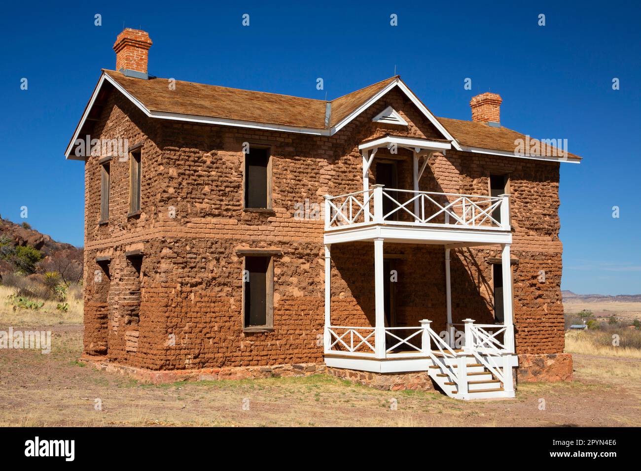 Officers' Quarters ruins, Fort Davis National Historic Site, Texas ...