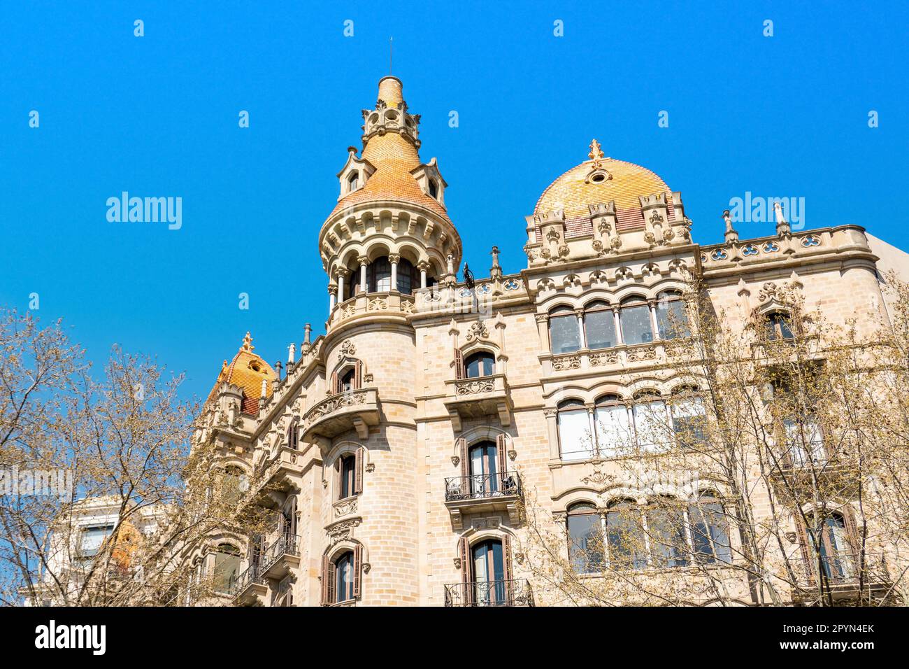 Barcelona, Spain - March 25, 2023: View of The Cases Rocamora on ...