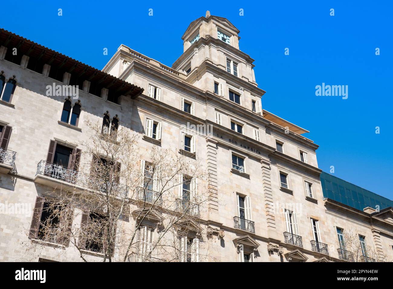 Barcelona, Spain - March 25, 2023: A detailed view of the architecture ...