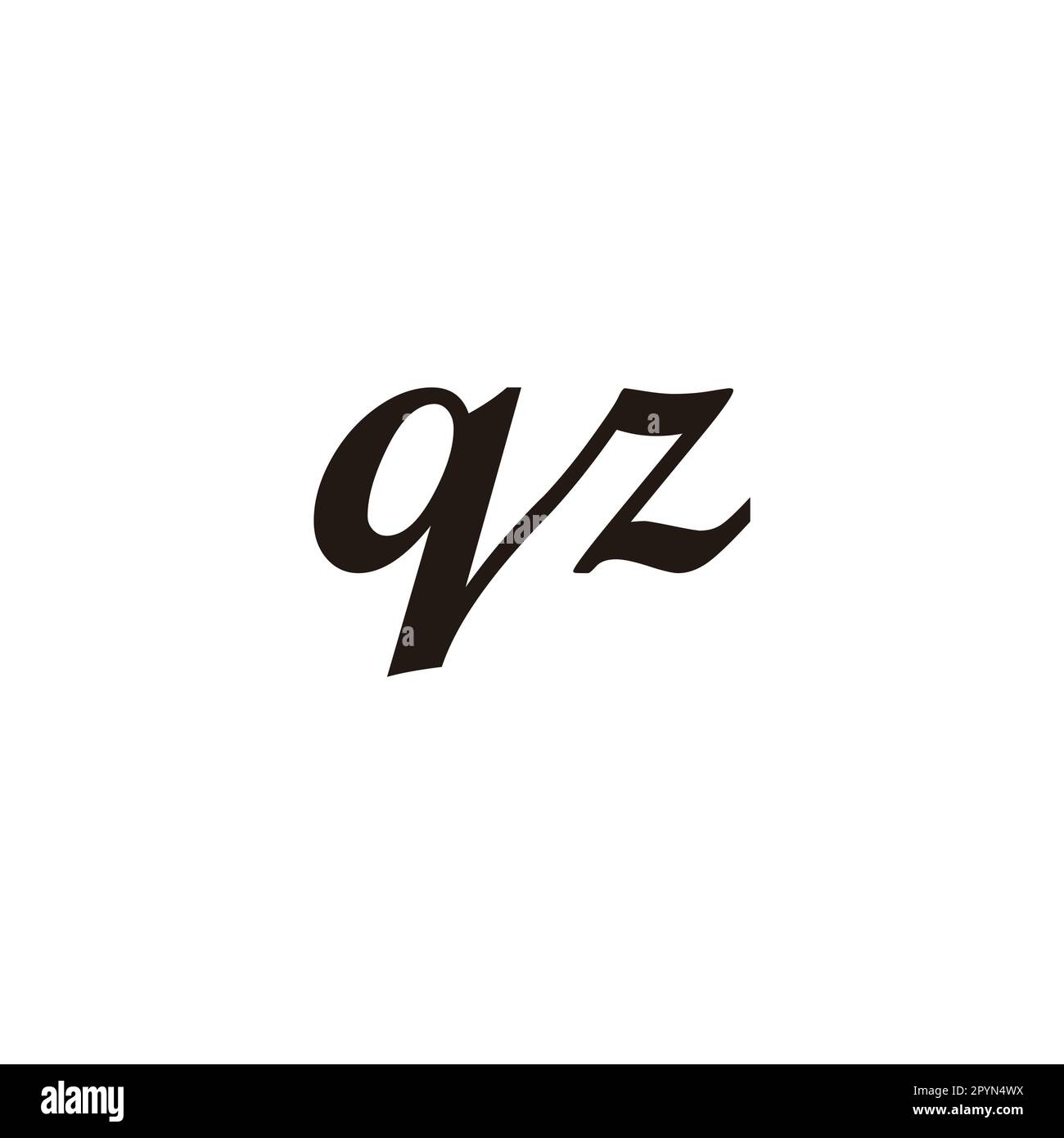 Letter qz connect geometric simple symbol logo vector Stock Vector ...