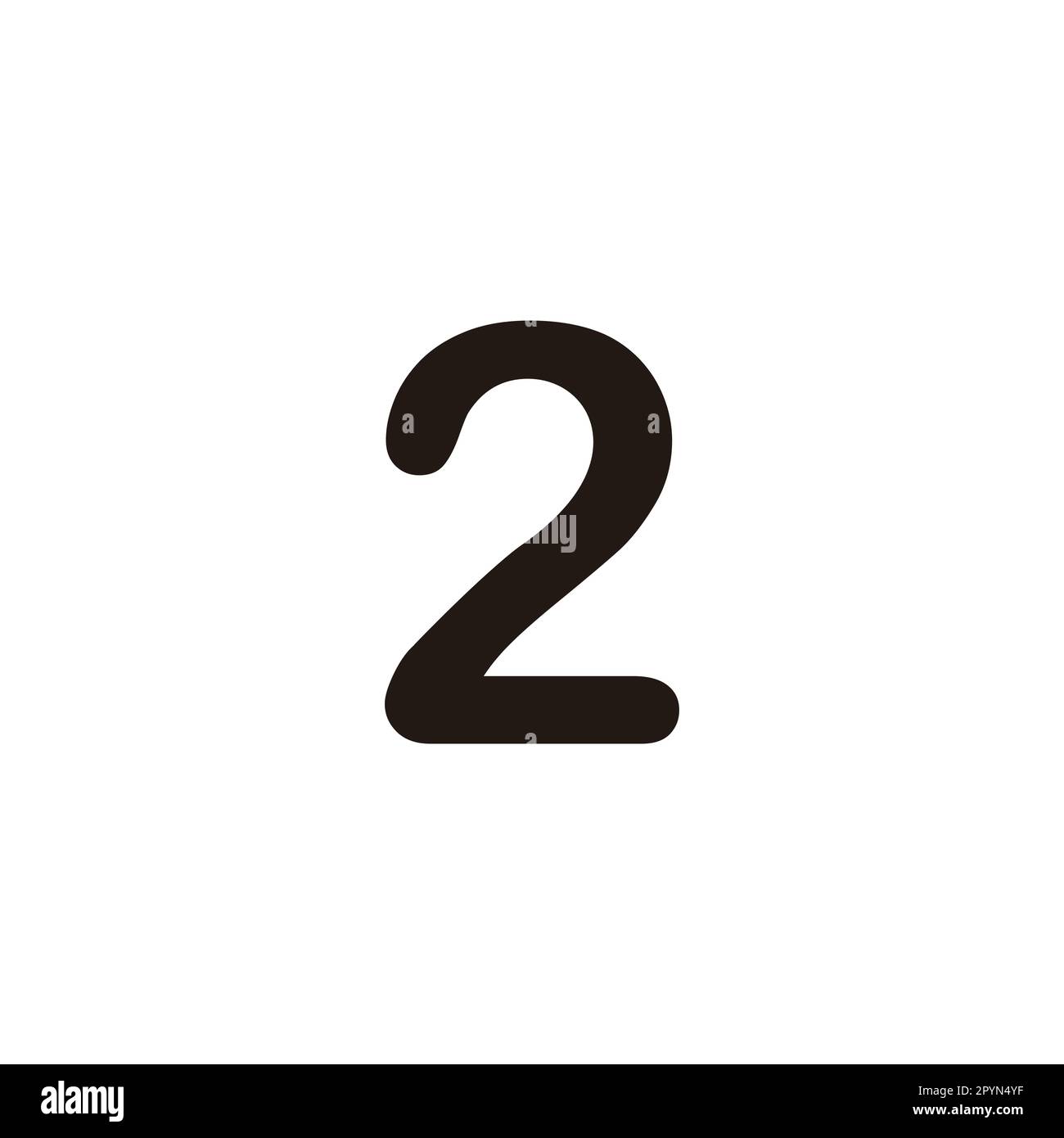 Number 2 illustration geometric symbol simple logo vector Stock Vector ...