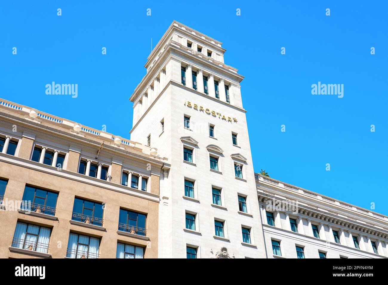 Barcelona, Spain - March 25, 2023: A detailed view of the architecture ...