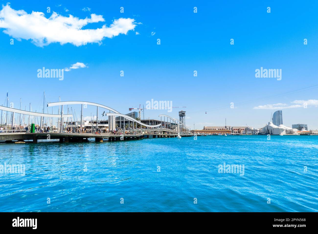 Barcelona, Spain - March 26, 2023: A beautiful summer landscape of the ...
