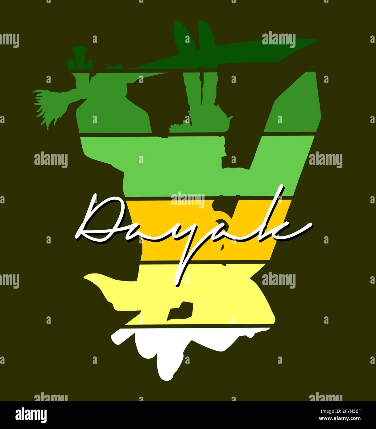 Dayak traditional costume Stock Vector Images - Alamy