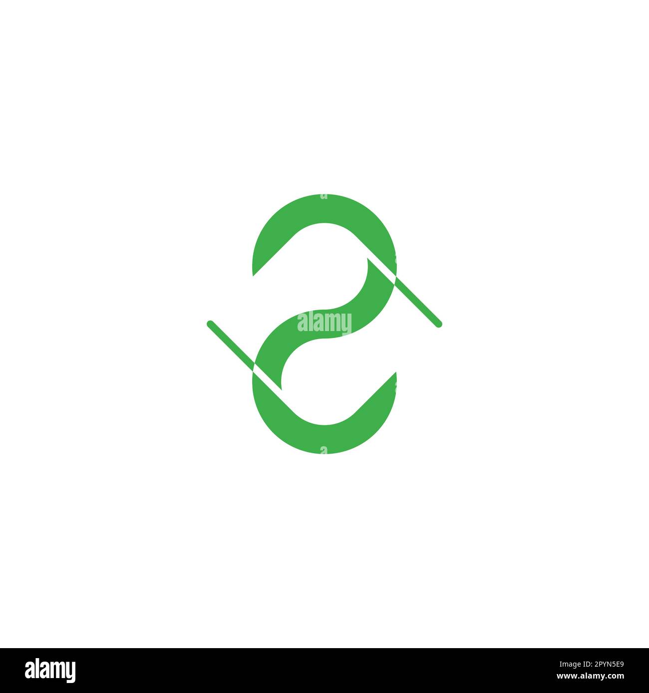 Number 2, square line geometric symbol simple logo vector Stock Vector ...