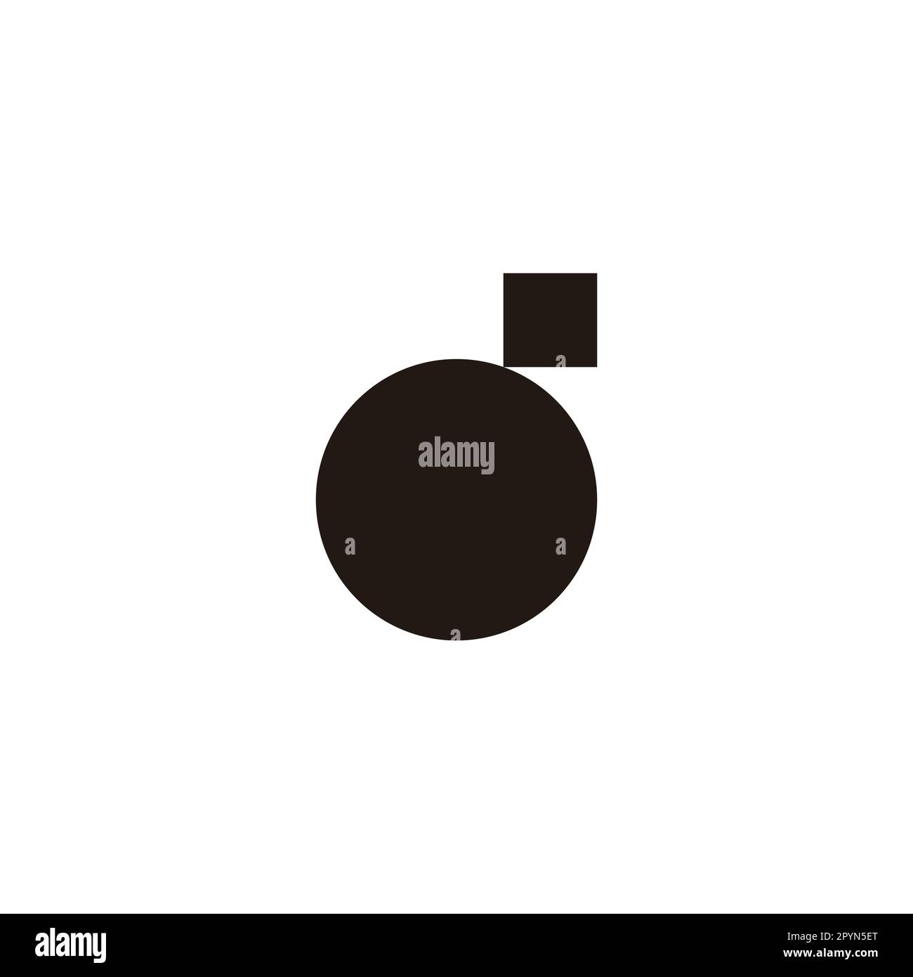 Letter d circle and rectangle geometric symbol simple logo vector Stock ...