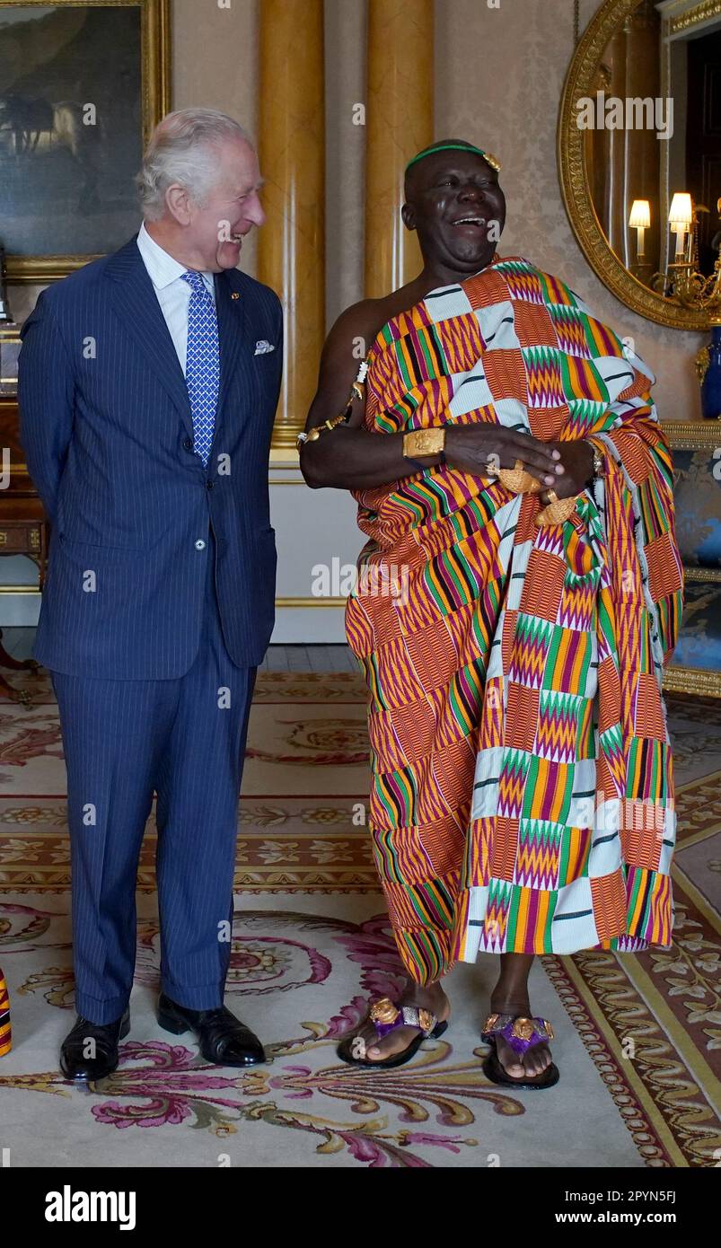 King Charles III receives His Majesty Otumfuo Osei Tutu II, Asantehene ...