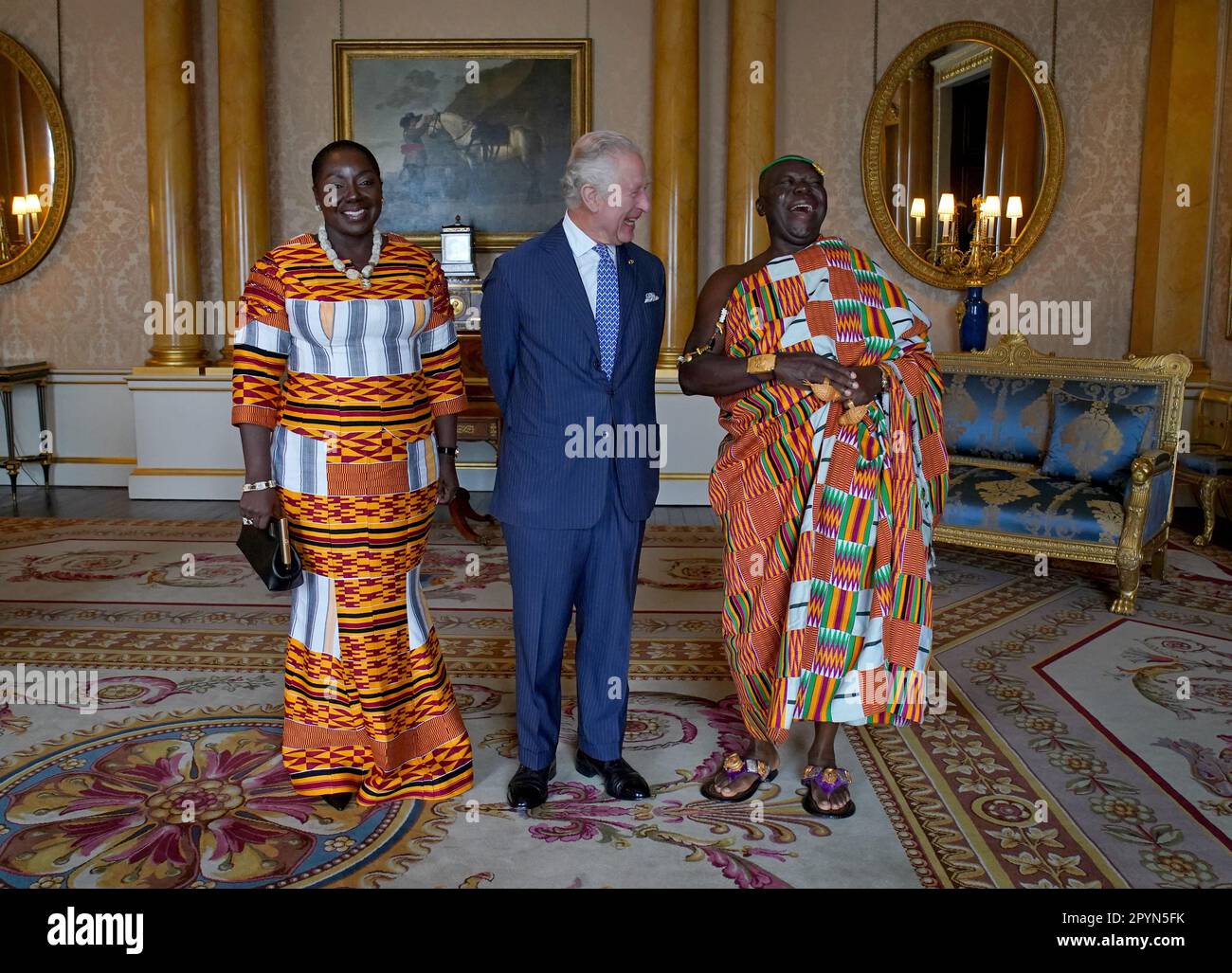 King Charles III receives His Majesty Otumfuo Osei Tutu II, Asantehene ...