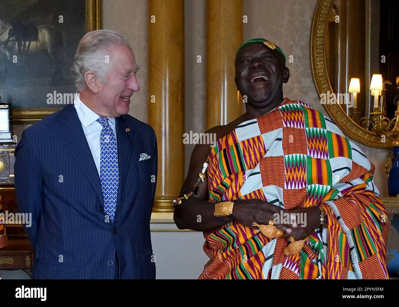 King Charles III receives His Majesty Otumfuo Osei Tutu II, Asantehene ...