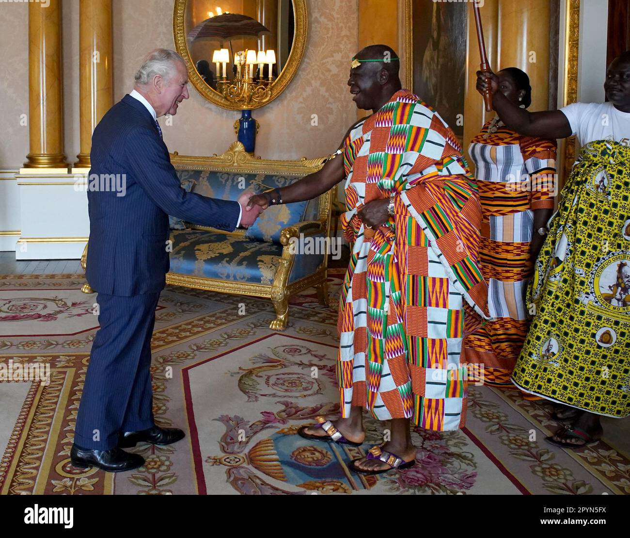 King Charles III receives His Majesty Otumfuo Osei Tutu II, Asantehene ...