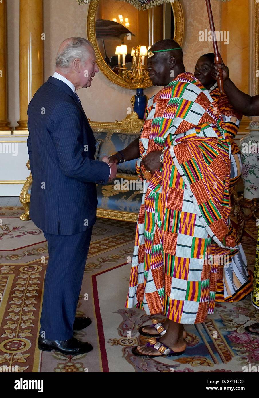 King Charles III receives His Majesty Otumfuo Osei Tutu II, Asantehene ...