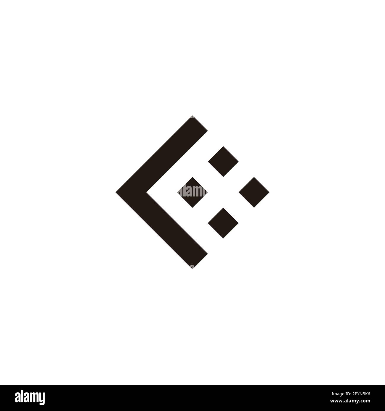 Letter C window, squares geometric symbol simple logo vector Stock ...