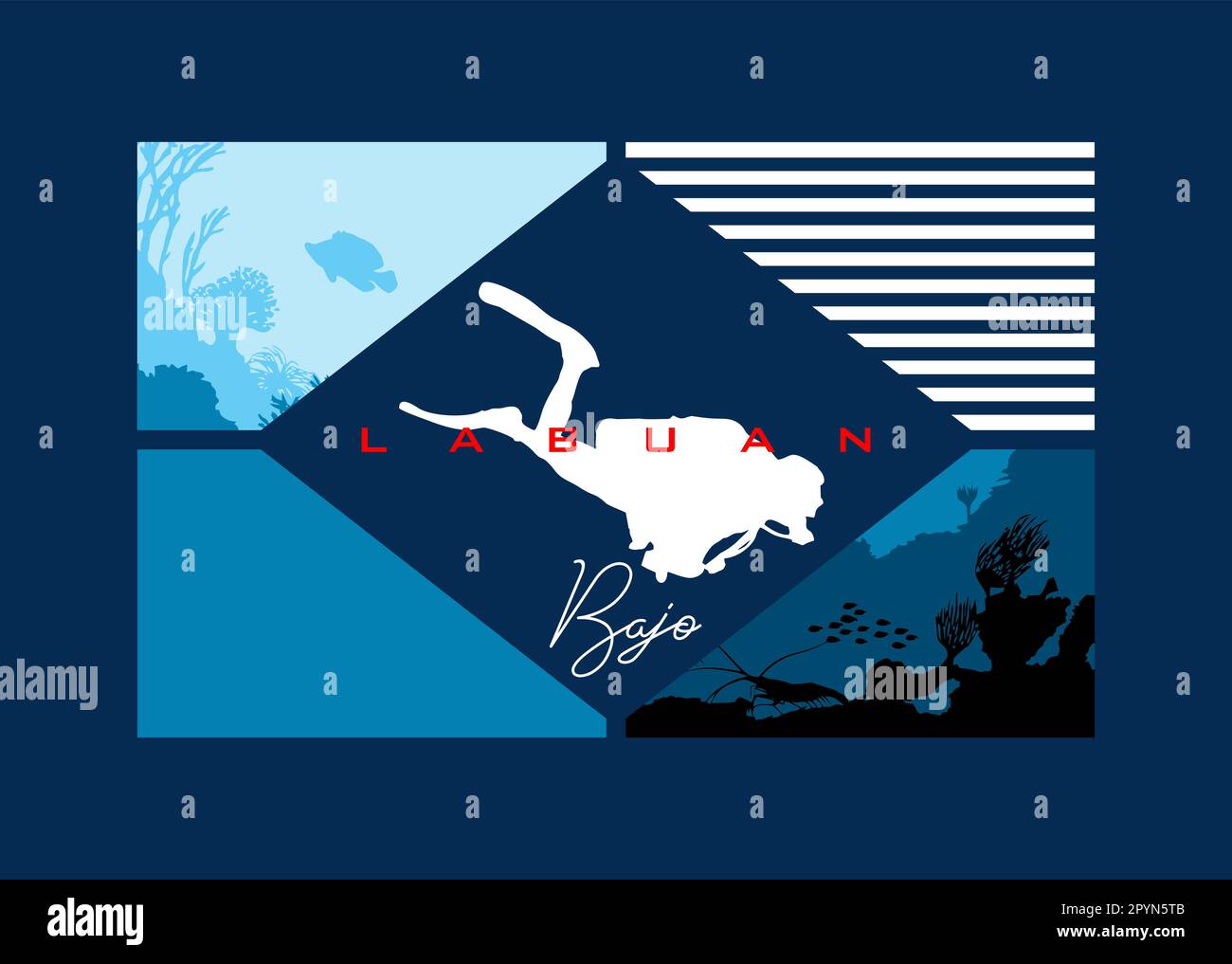 Labuan bajo landscape Stock Vector Images - Alamy