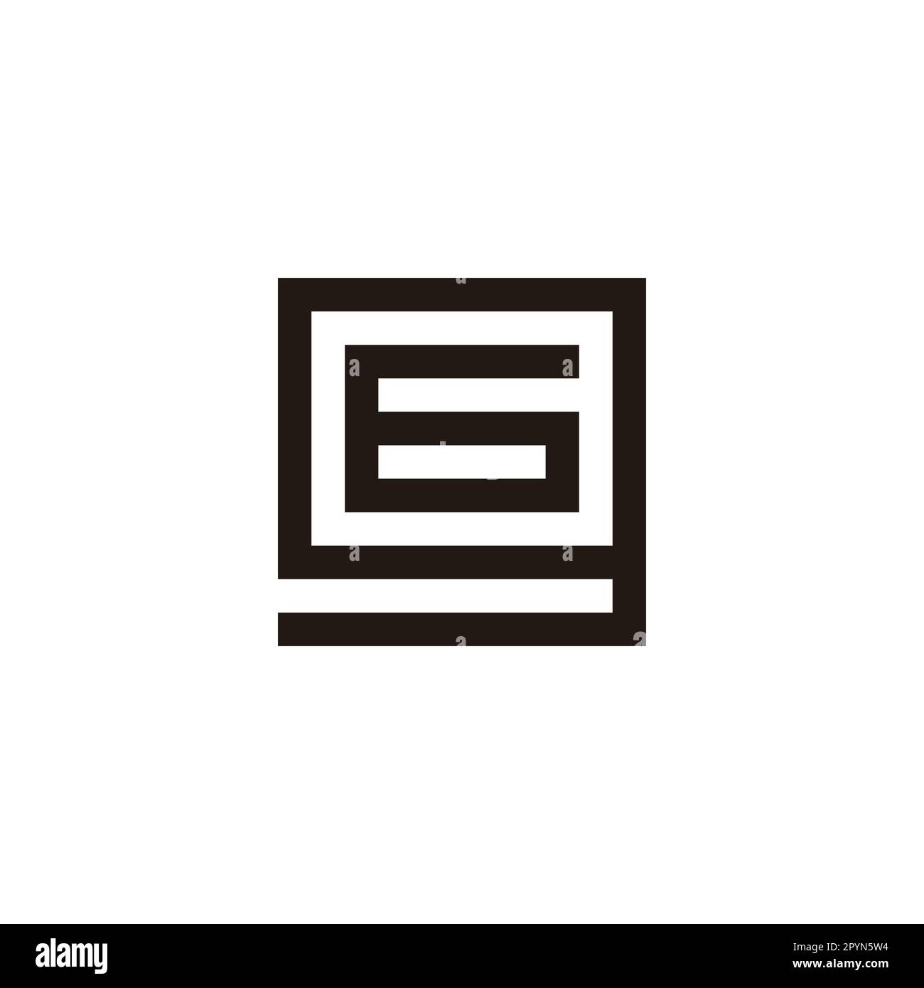 Number 6 in 9, square geometric symbol simple logo vector Stock Vector ...