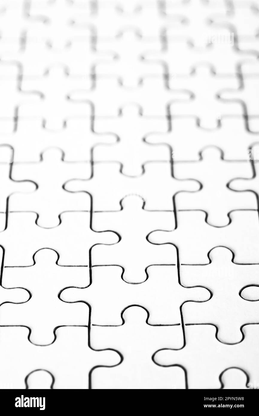 jigsaw puzzle. back side. white pieces forming flawless pattern Stock ...