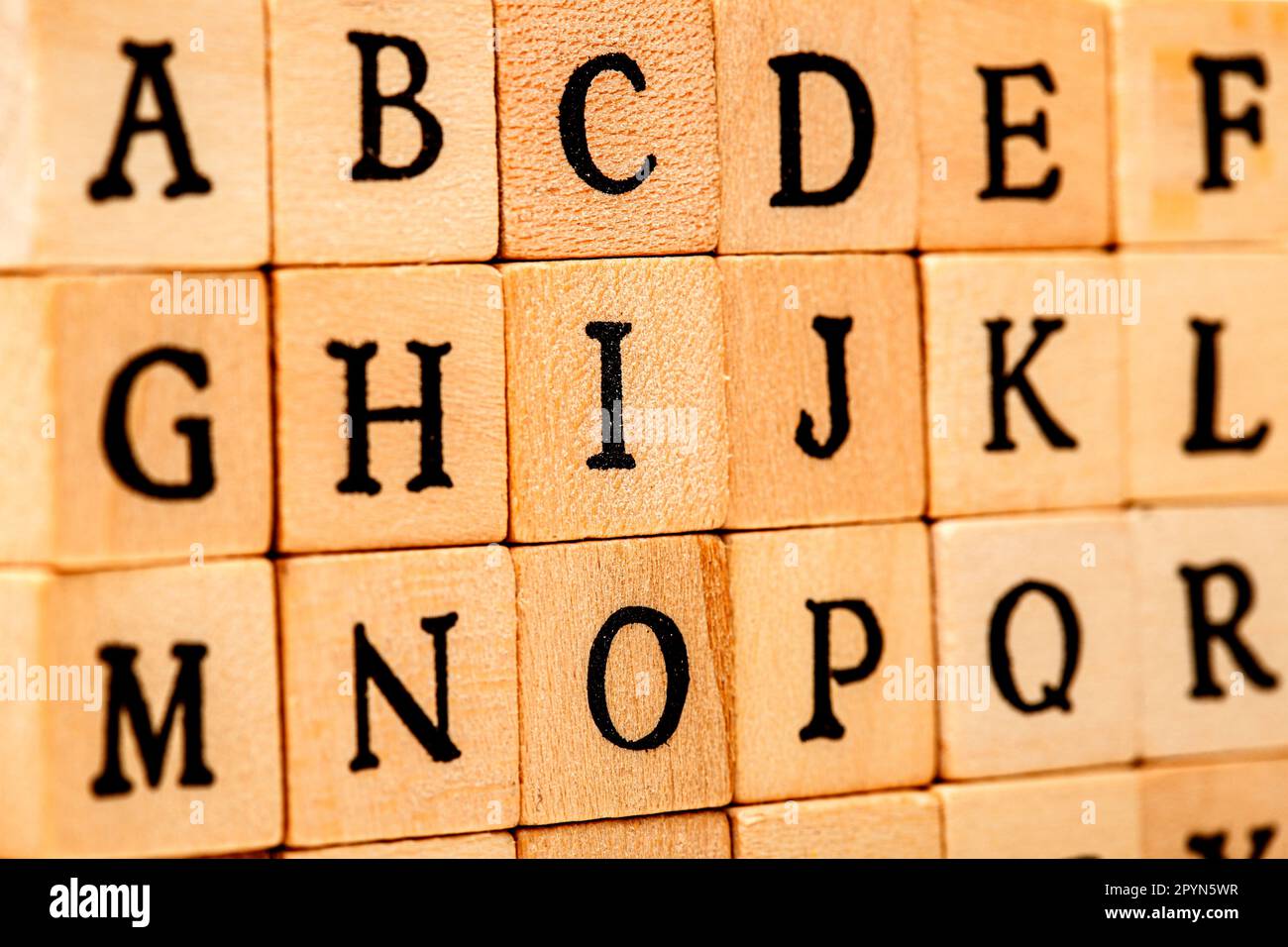 latin alphabet letters on wooden cubes Stock Photo - Alamy