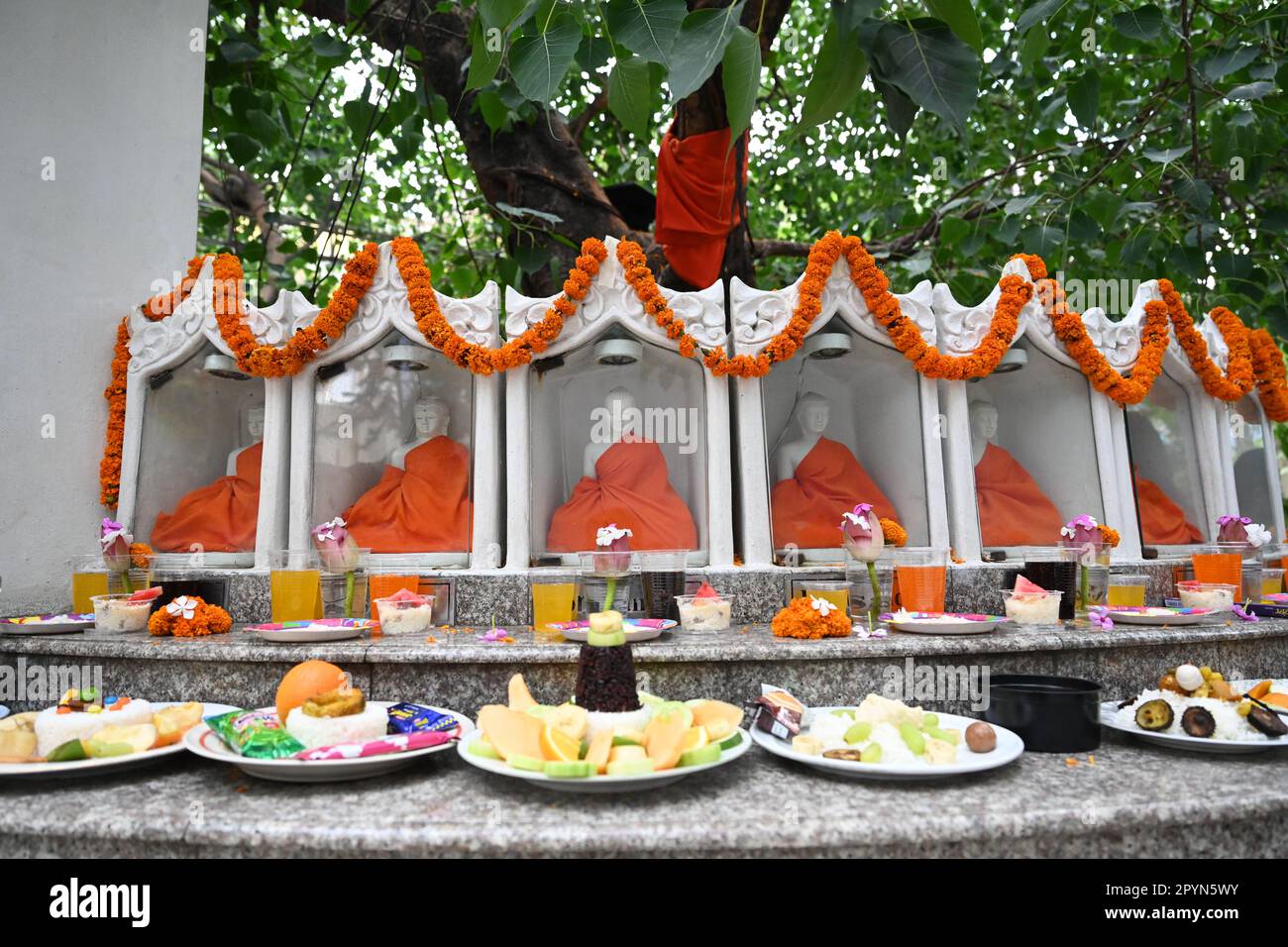 Dhaka, Bangladesh. 04/05/2023, Buddhist devotee offers prayers at a ...