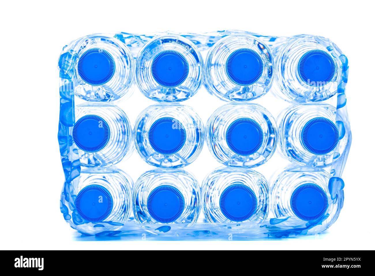 pack of twelve half litre plastic bottles with water Stock Photo - Alamy