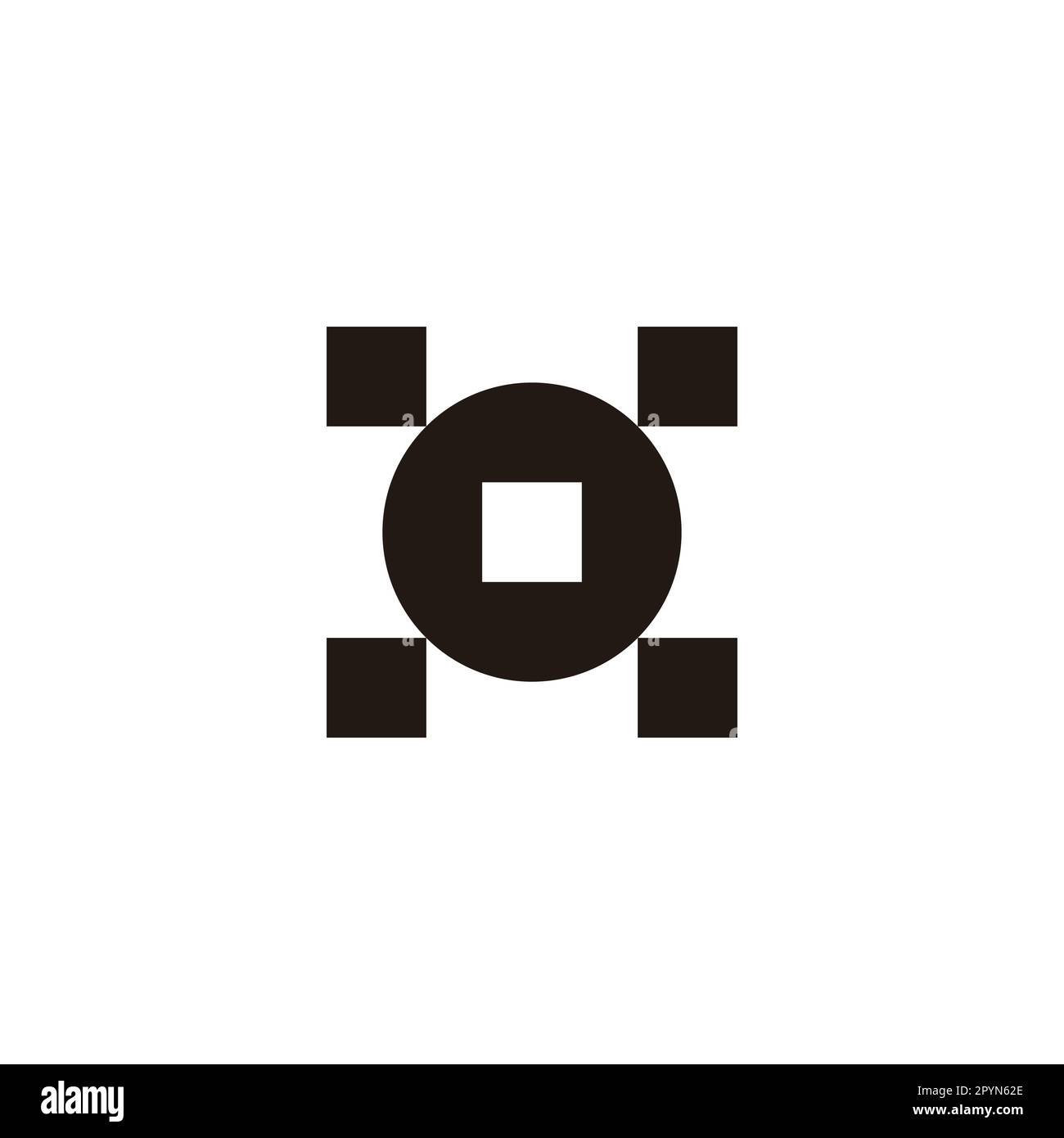 Camera, squares, circle geometric simple symbol logo vector Stock ...