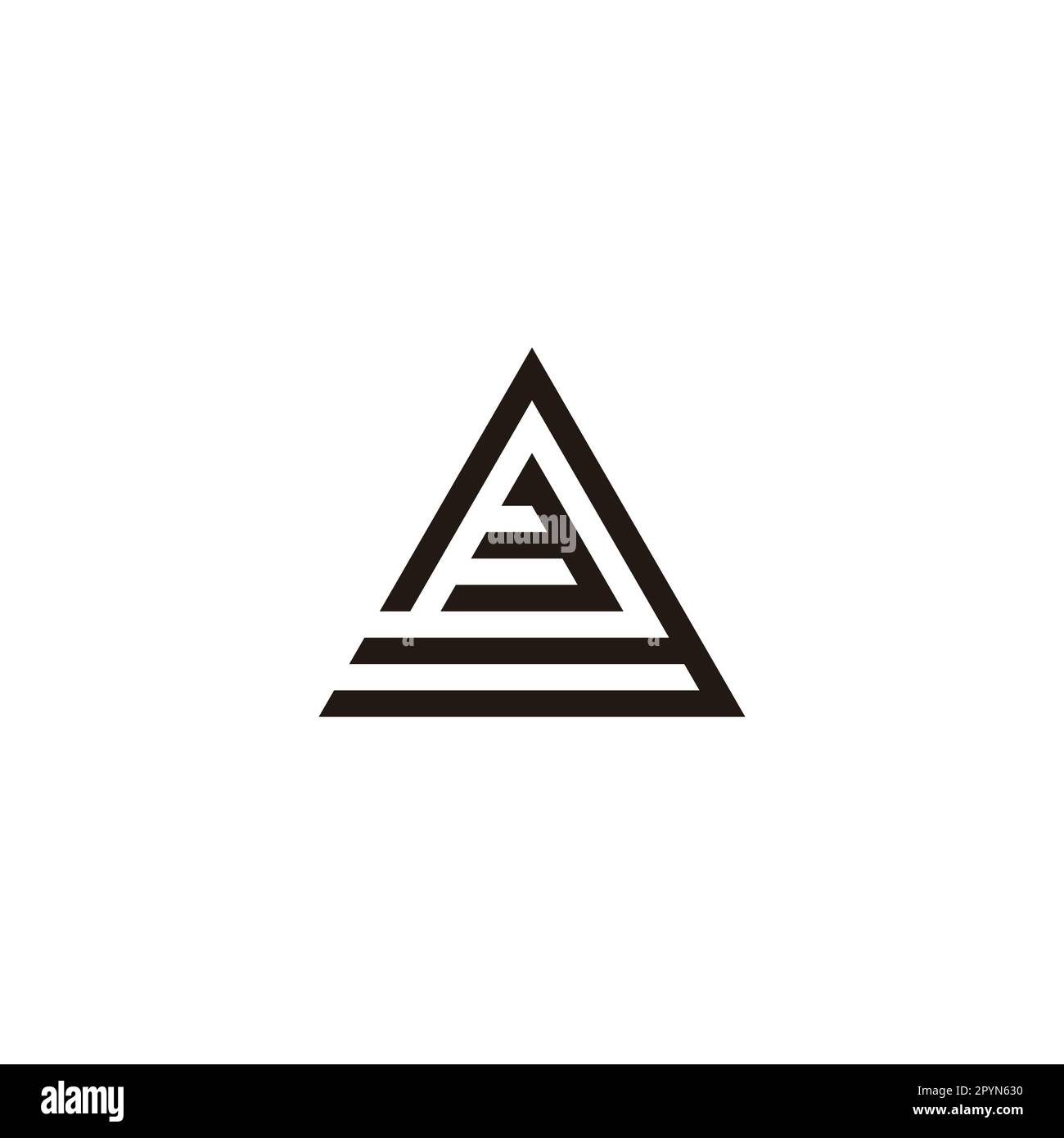 Number 3 in 3, triangle geometric simple symbol logo vector Stock ...