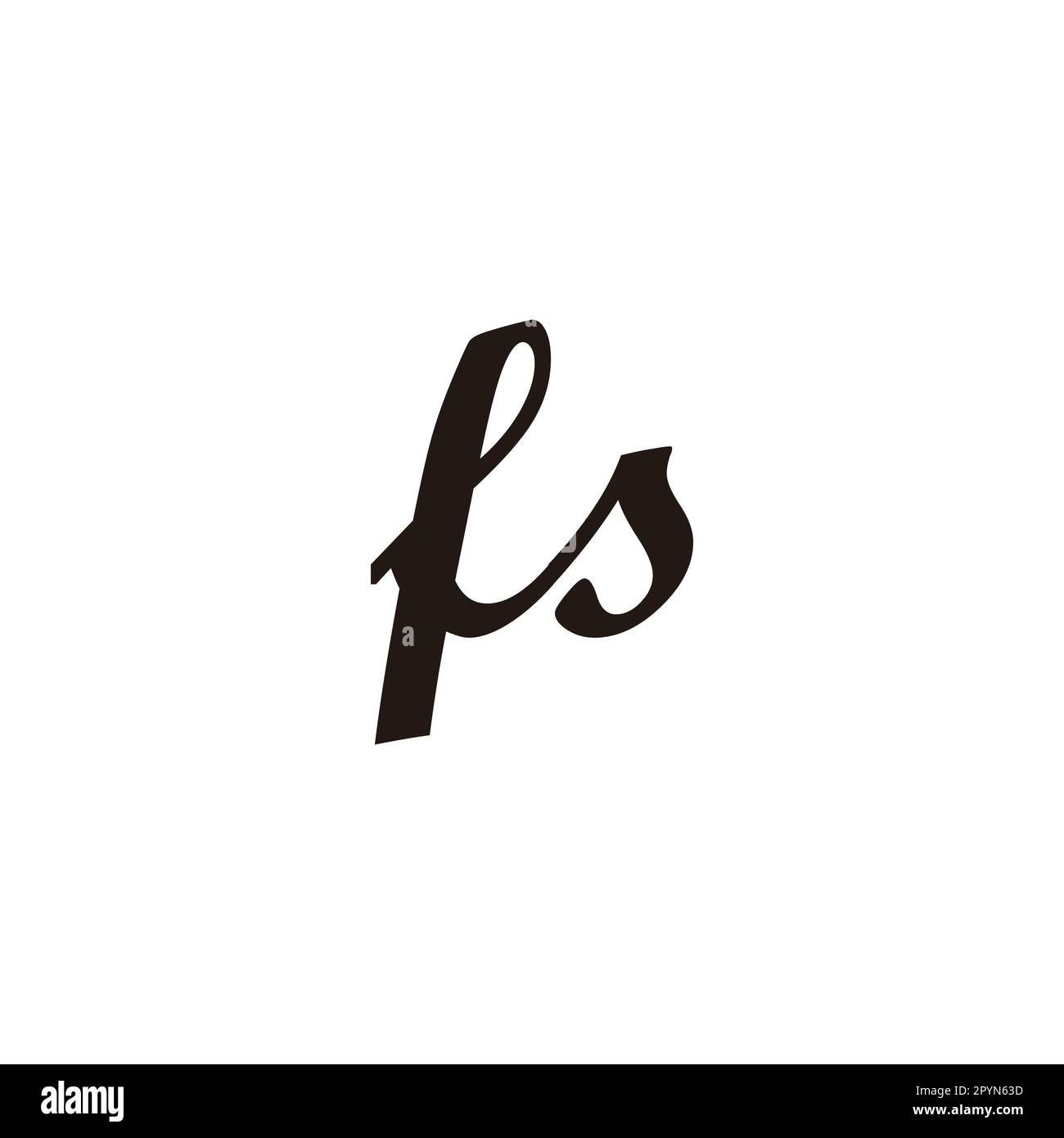 Letter fs connect geometric symbol simple logo vector Stock Vector ...