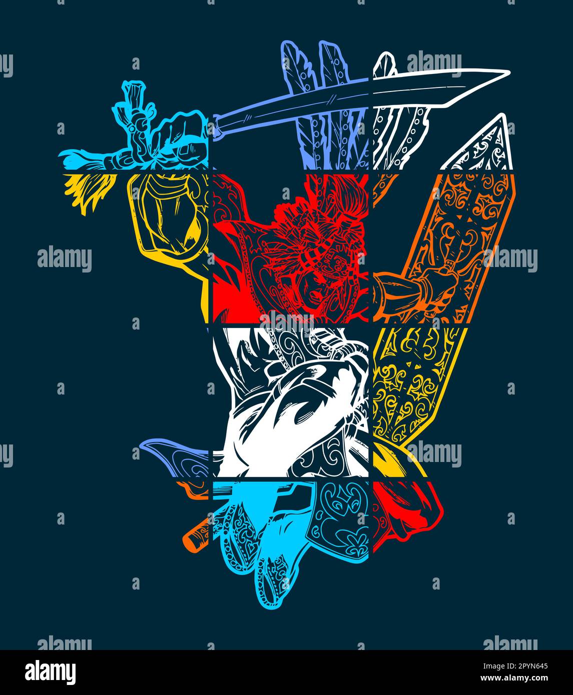 dayak indonesia vector template Stock Vector Image & Art - Alamy