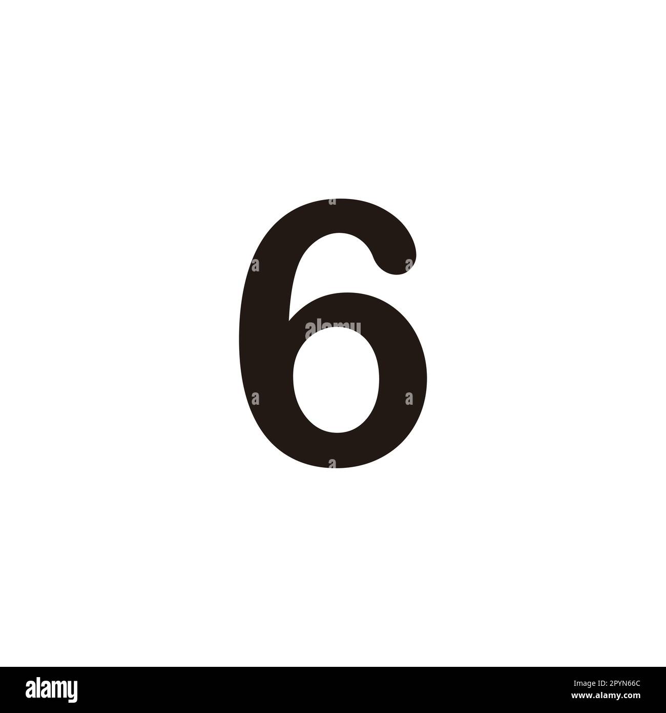 Number 6 geometric symbol simple logo vector Stock Vector Image & Art ...