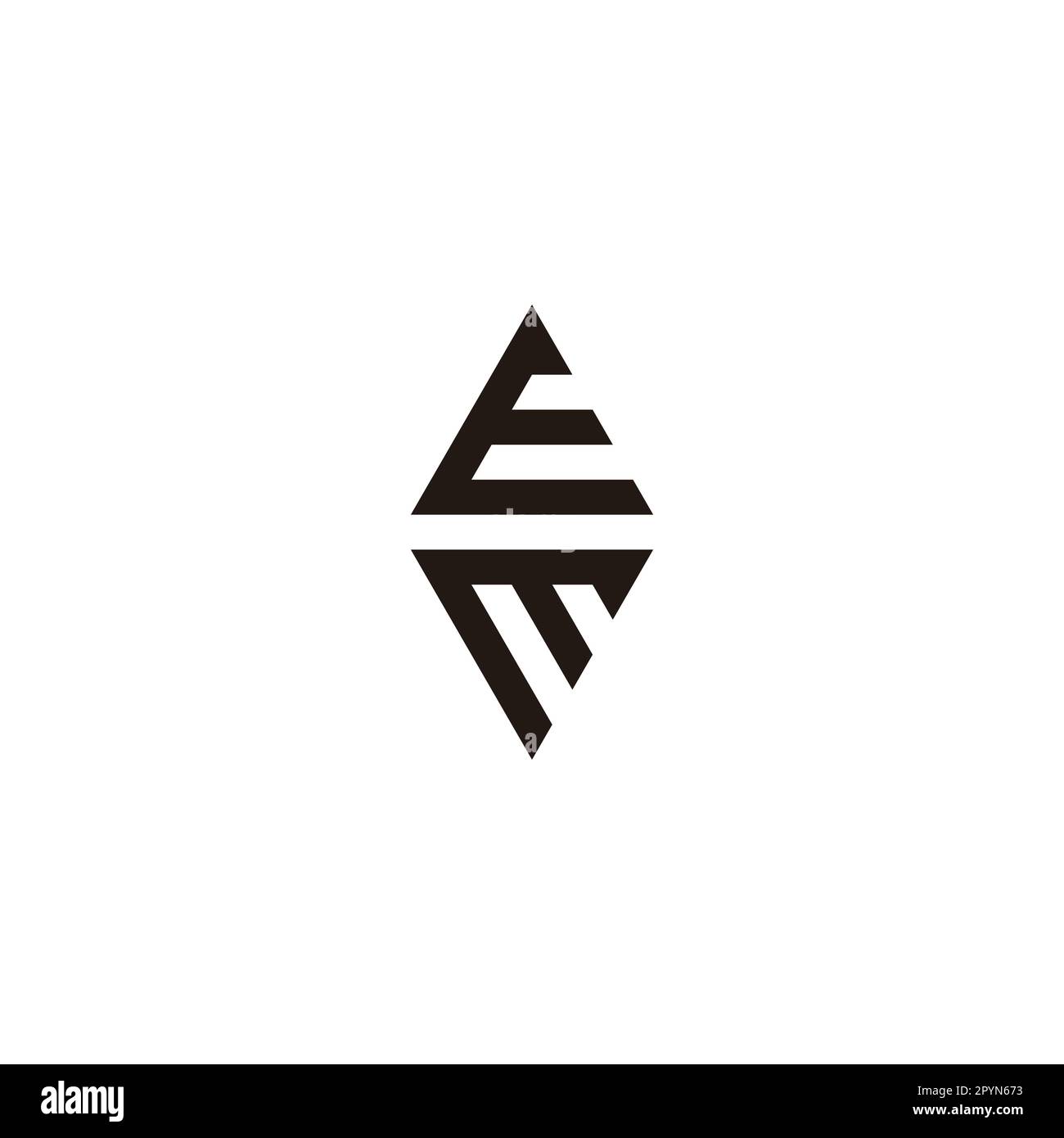 Letter E and M gem geometric symbol simple logo vector Stock Vector ...