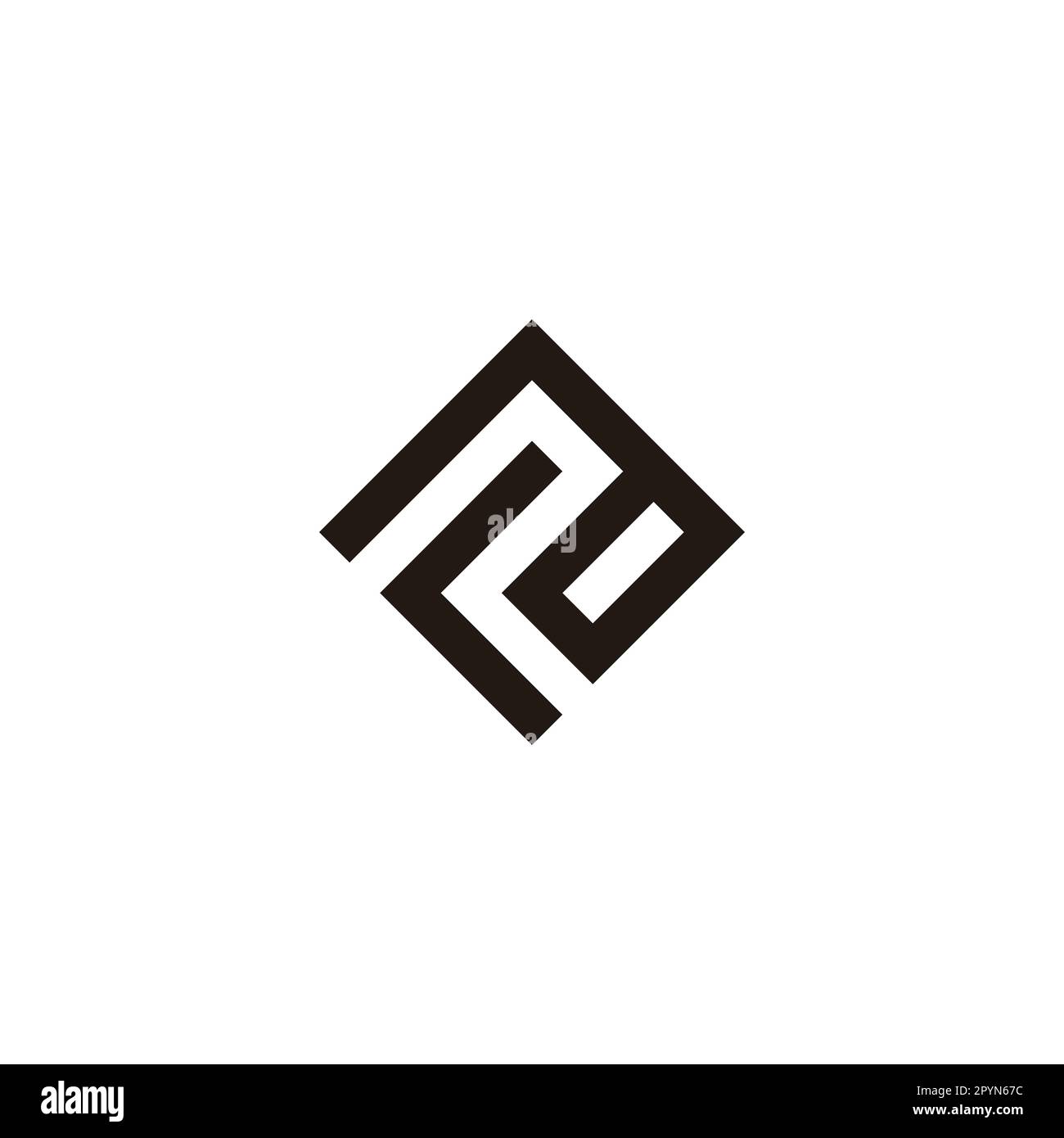 Letter c and a square, elegant geometric symbol simple logo vector ...