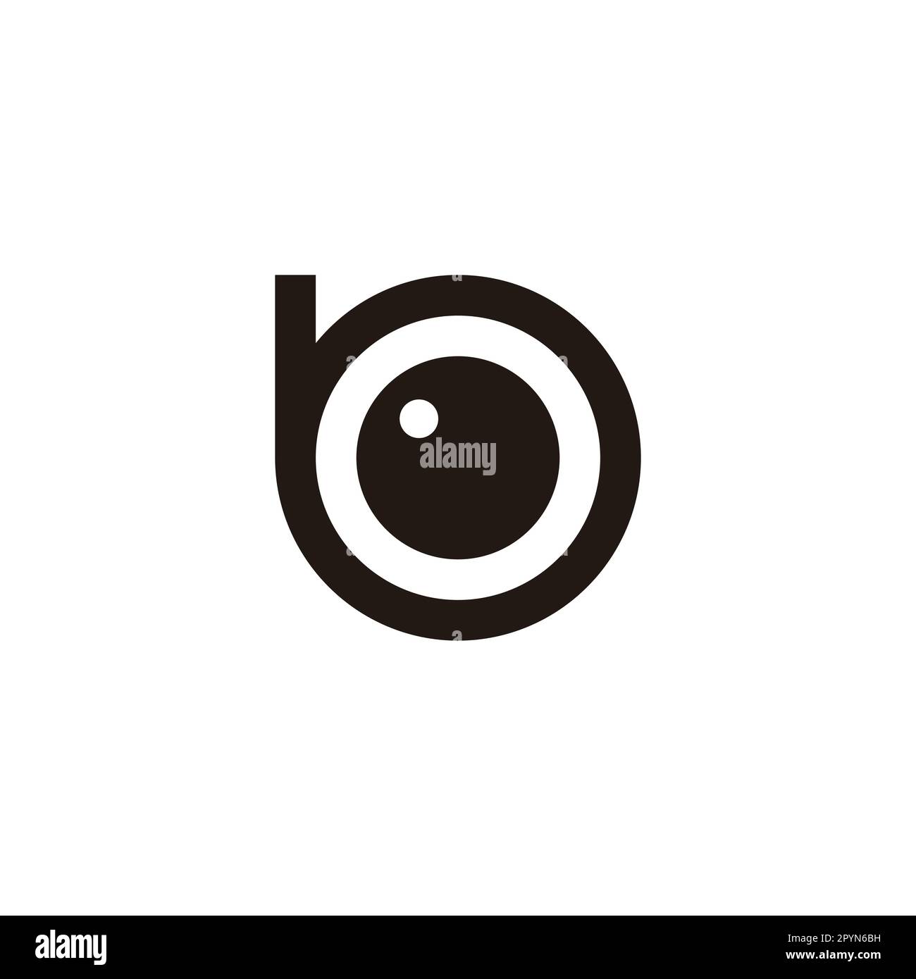 Letter b eye, circle geometric symbol simple logo vector Stock Vector ...