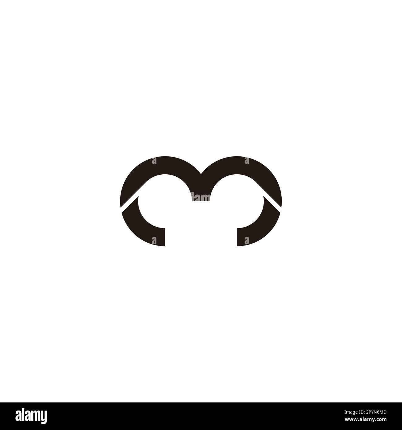 Letter M folds geometric simple symbol logo vector Stock Vector Image ...