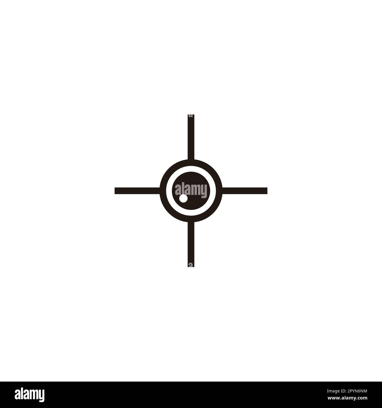 Eye and target geometric symbol simple logo vector Stock Vector Image ...