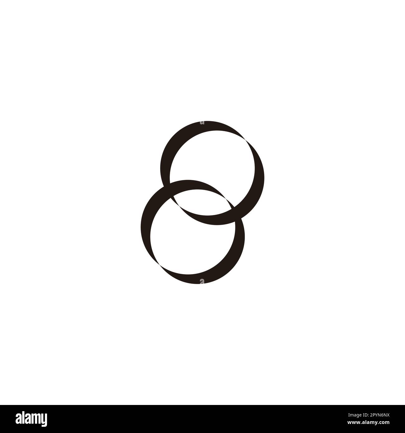 Number 8 crescent geometric simple symbol logo vector Stock Vector ...