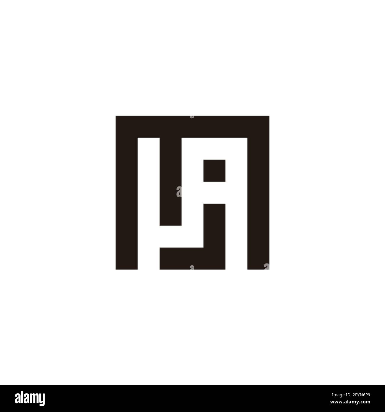 Letter M and j square geometric symbol simple logo vector Stock Vector ...