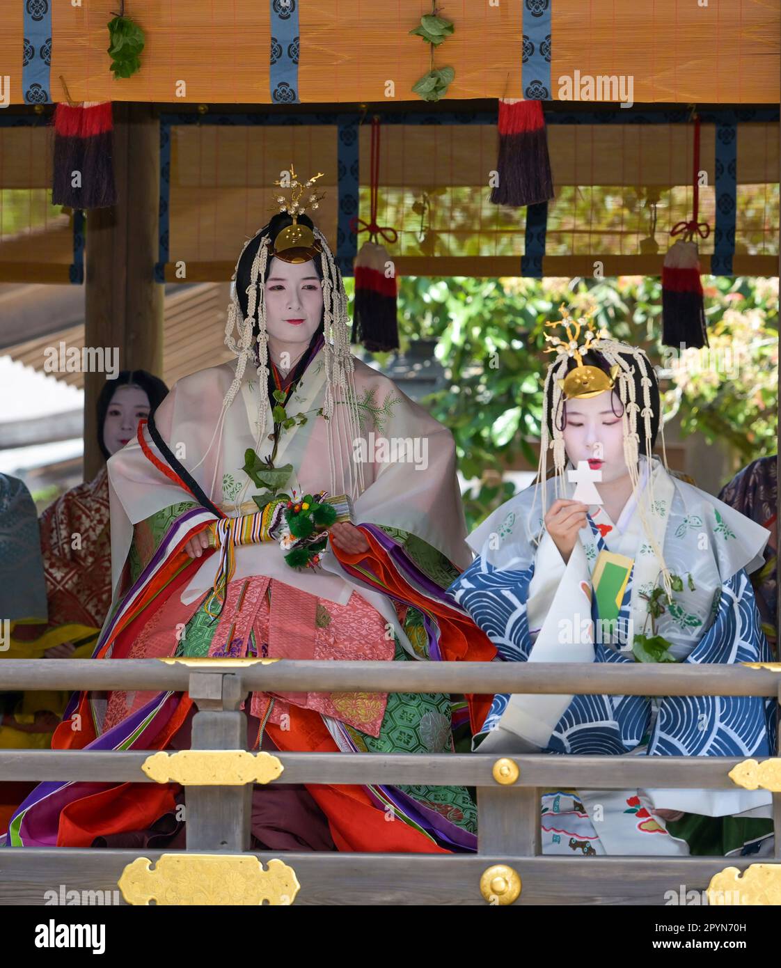 A ritual event "Misogi no Gi" is held at Kamigamo Shrine in Kyoto City ...
