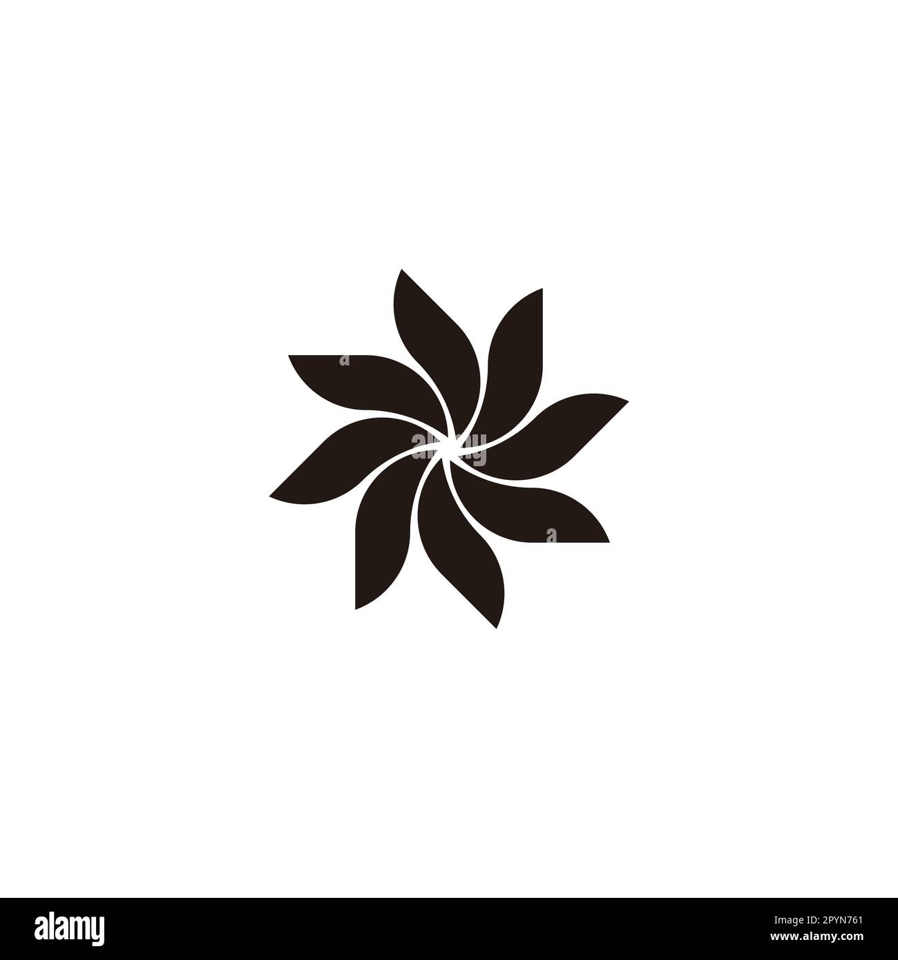 Eight leaves geometric simple symbol logo vector Stock Vector Image ...