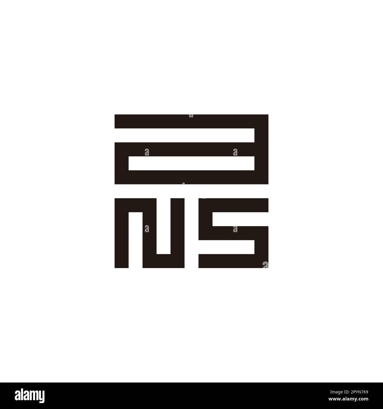 Letter a, N and S square, unique geometric simple symbol logo vector ...