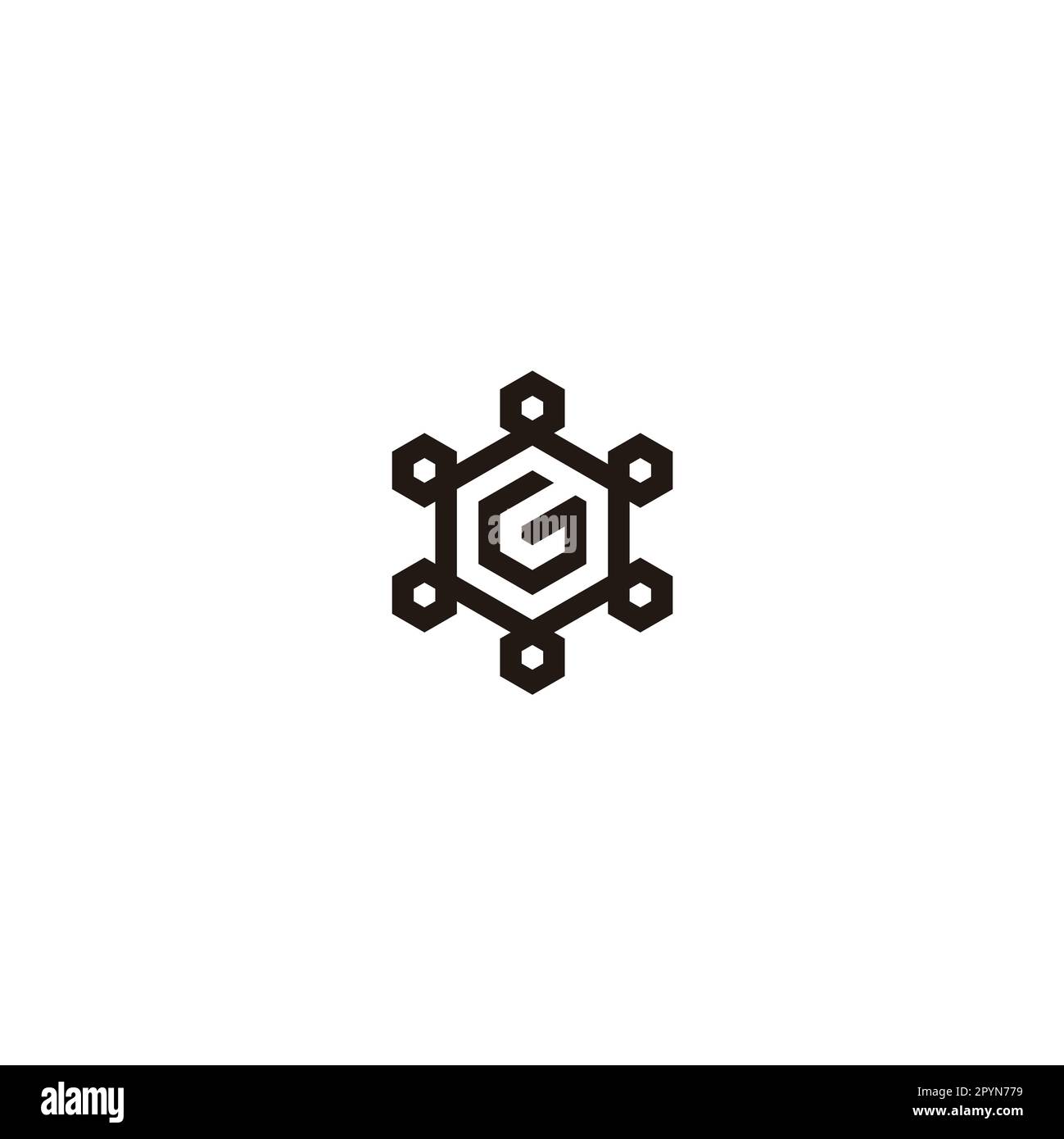 Letter G in figure, hexagons geometric symbol simple logo vector Stock ...