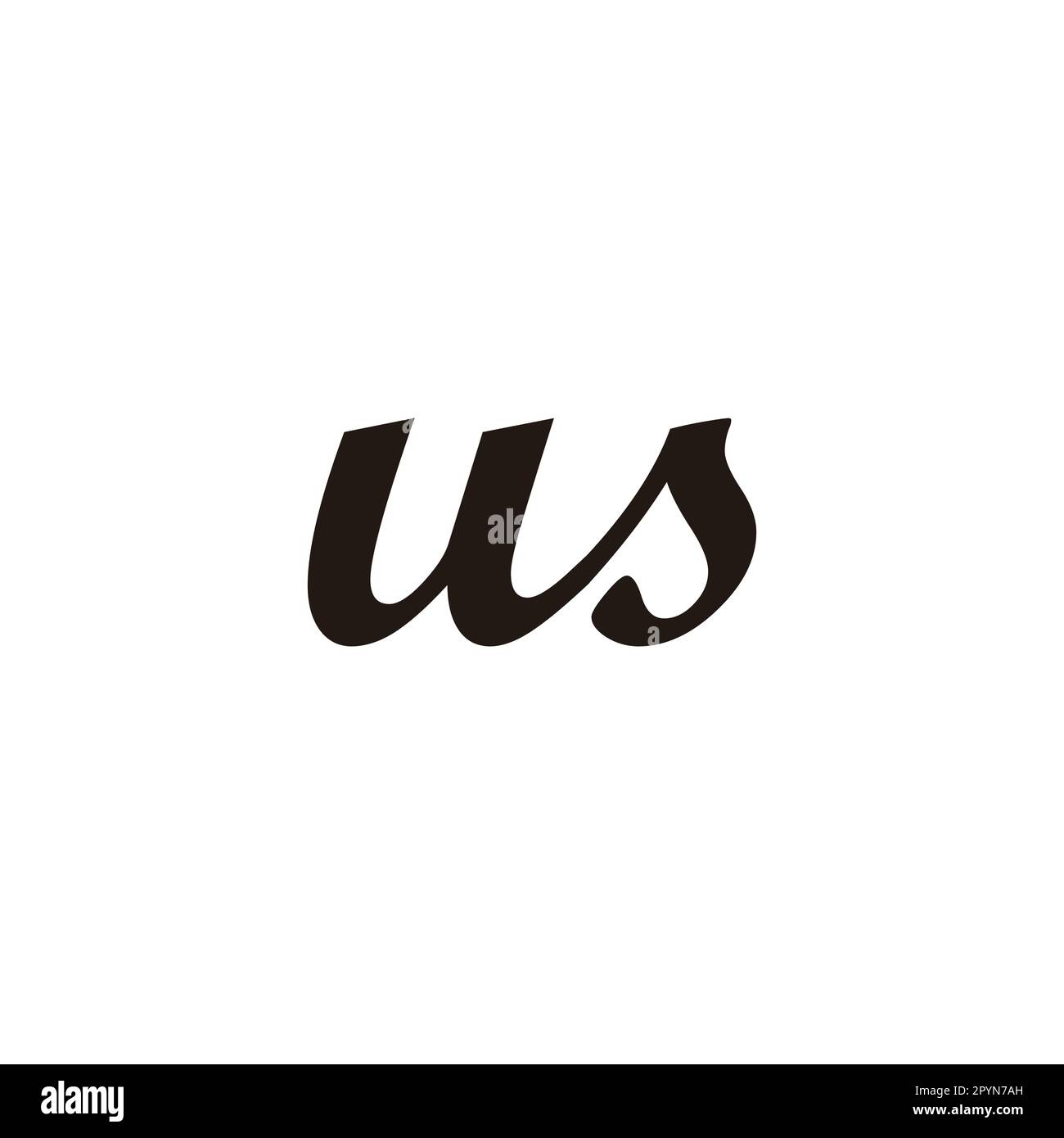 Letter us connect geometric simple symbol logo vector Stock Vector ...