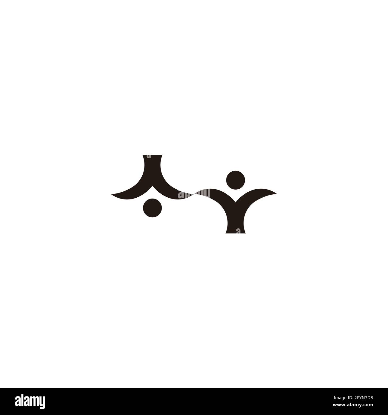 Letter Y teamwork, friendship geometric symbol simple logo vector Stock ...