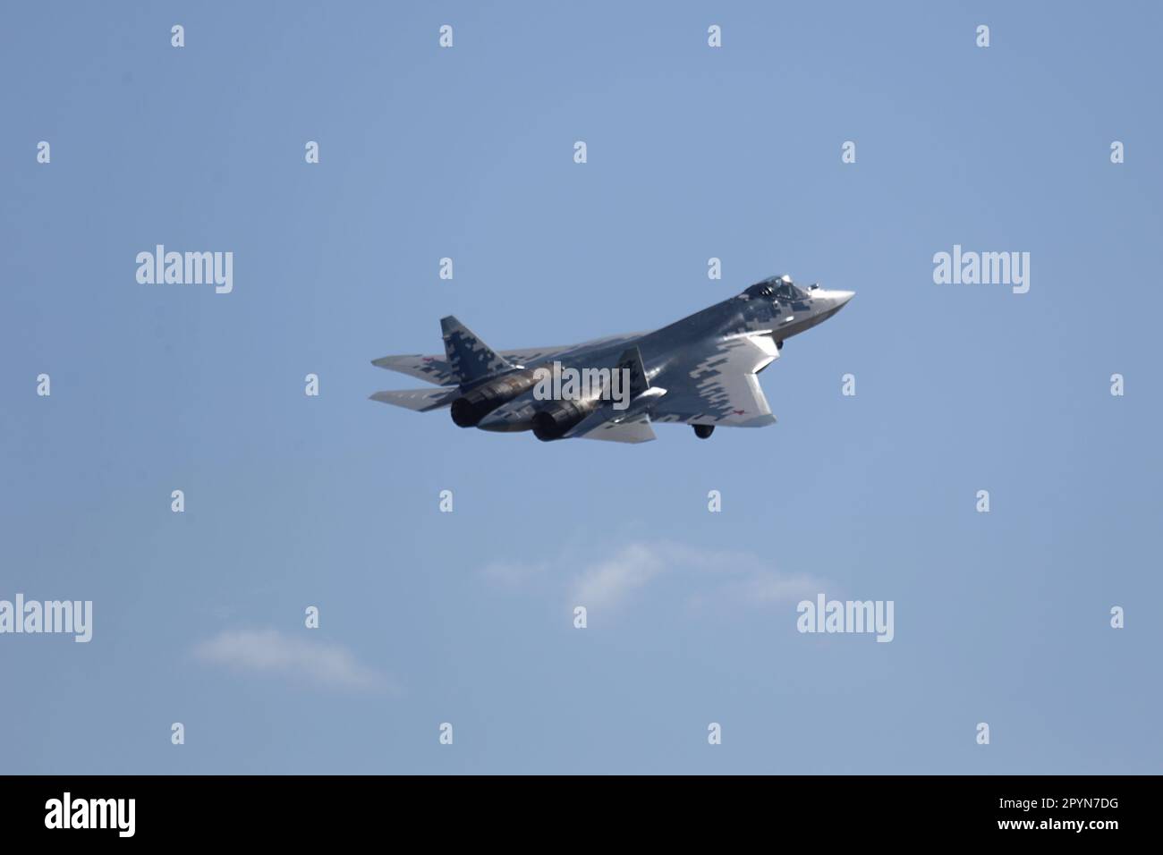 Su-57 is a twin-engine stealth multirole fighter aircraft developed by ...