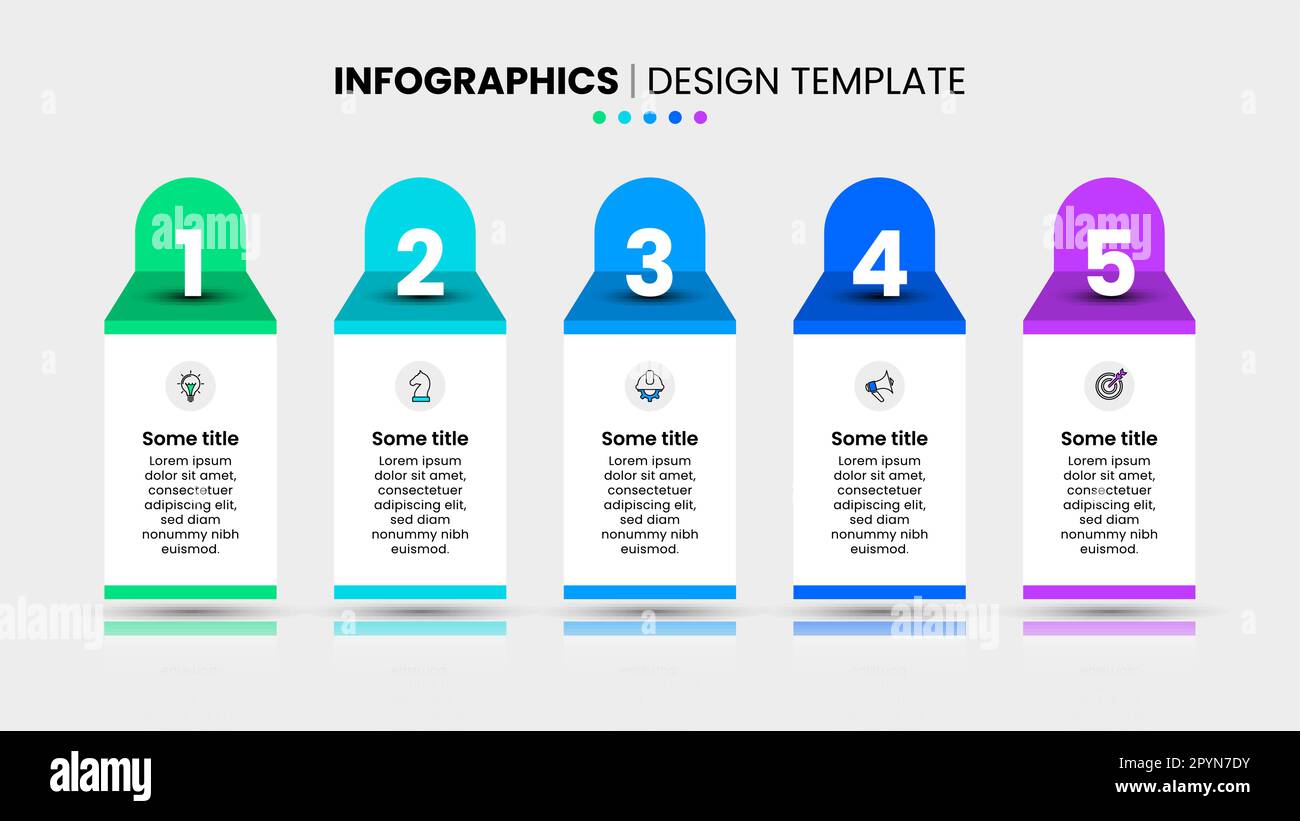 Infographic template with icons and 5 options or steps. Banners. Can be ...
