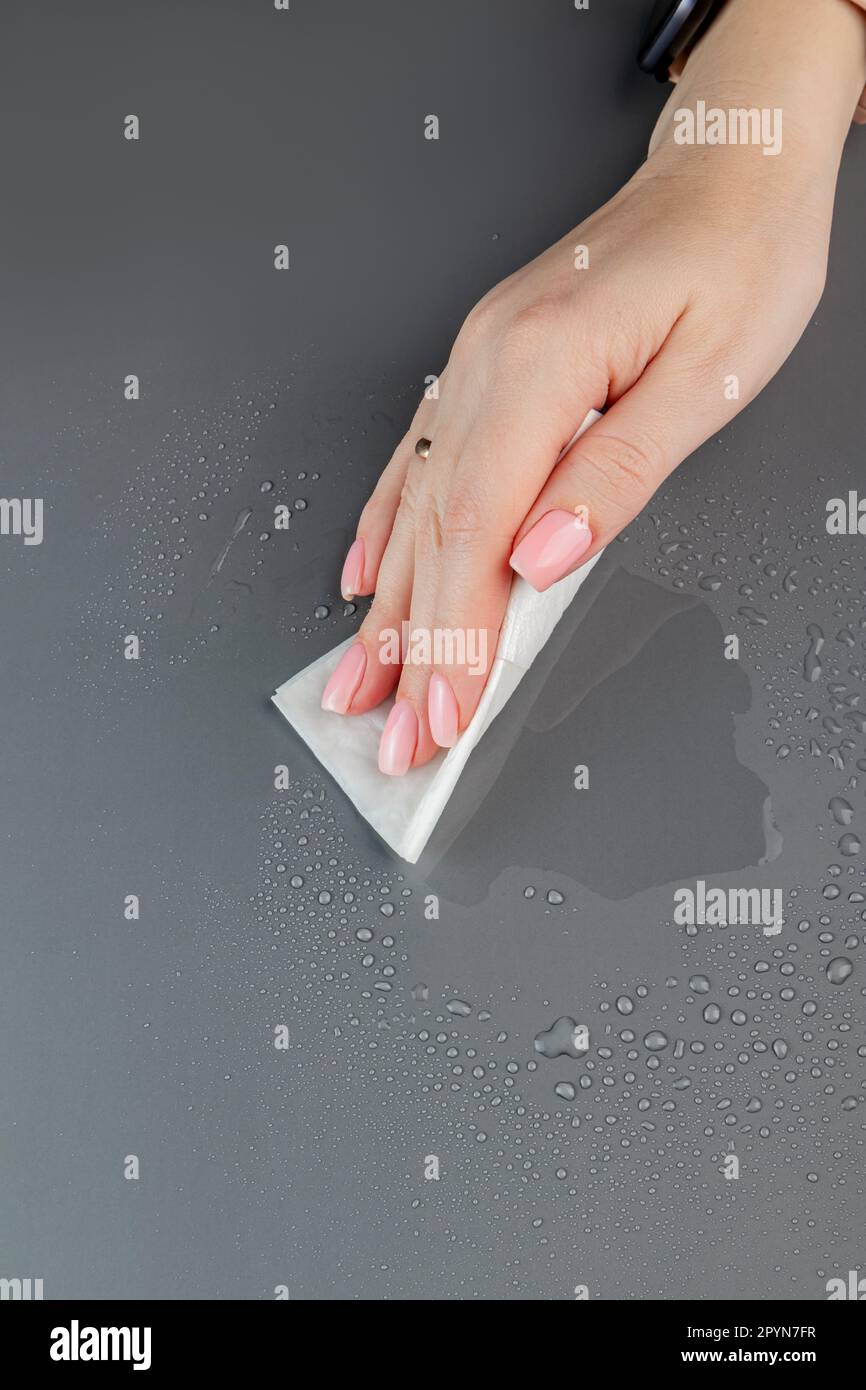 Professional cleaner wipes table hi-res stock photography and images ...