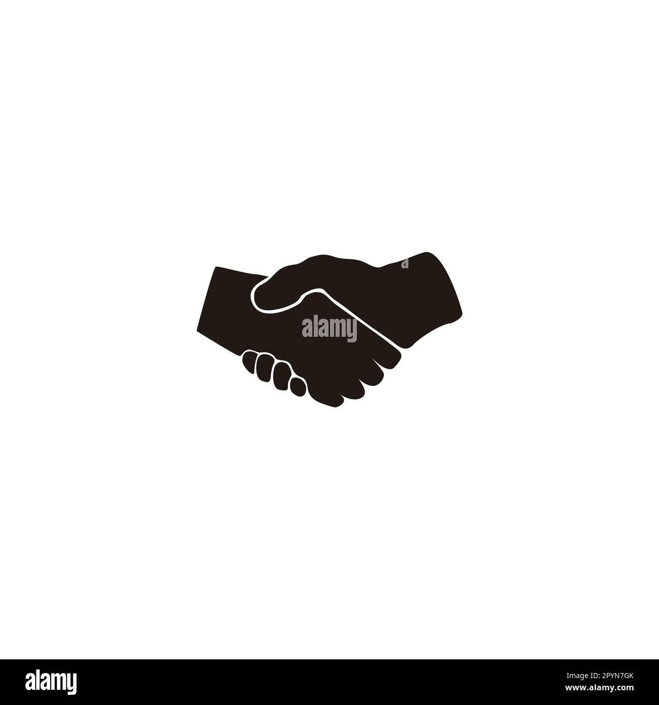 Friendship, congratulation, accepted hand geometric symbol simple logo ...