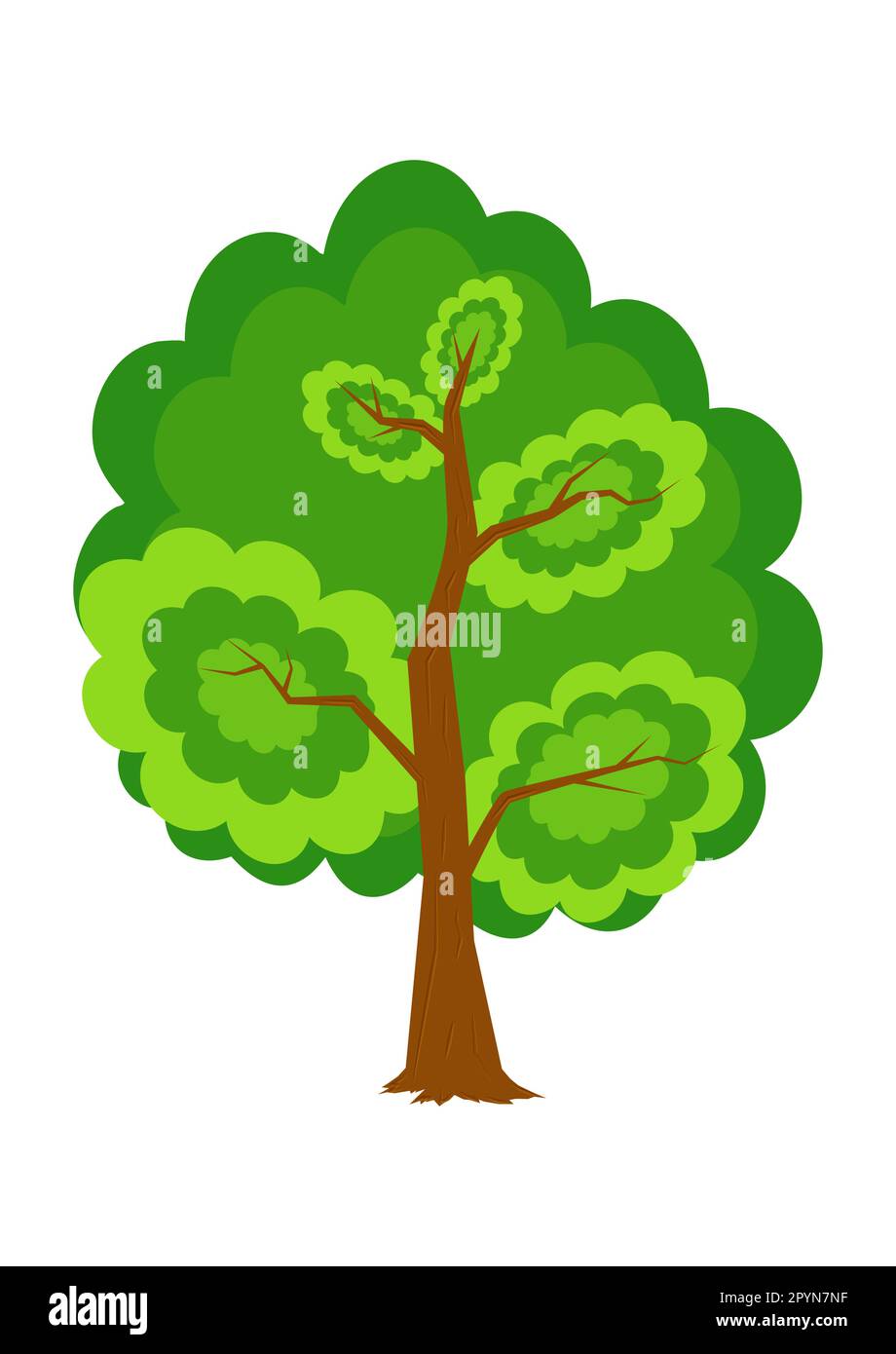 Natural Tree Clipart Vector isolated On White Background Stock Vector ...